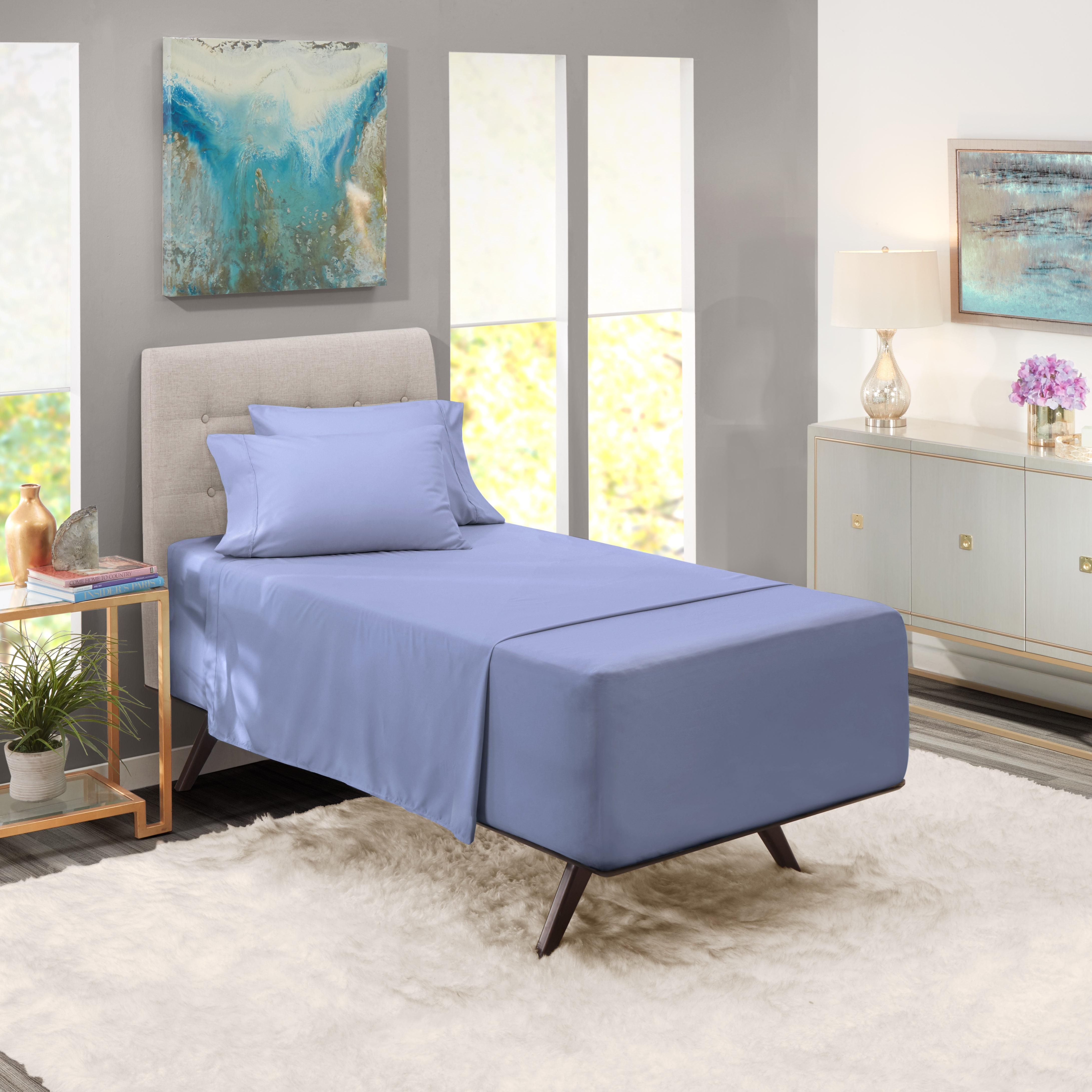 Nestl Hotel Luxury Soft Microfiber Extra Deep Pocket 4 Piece Bed Sheets ...