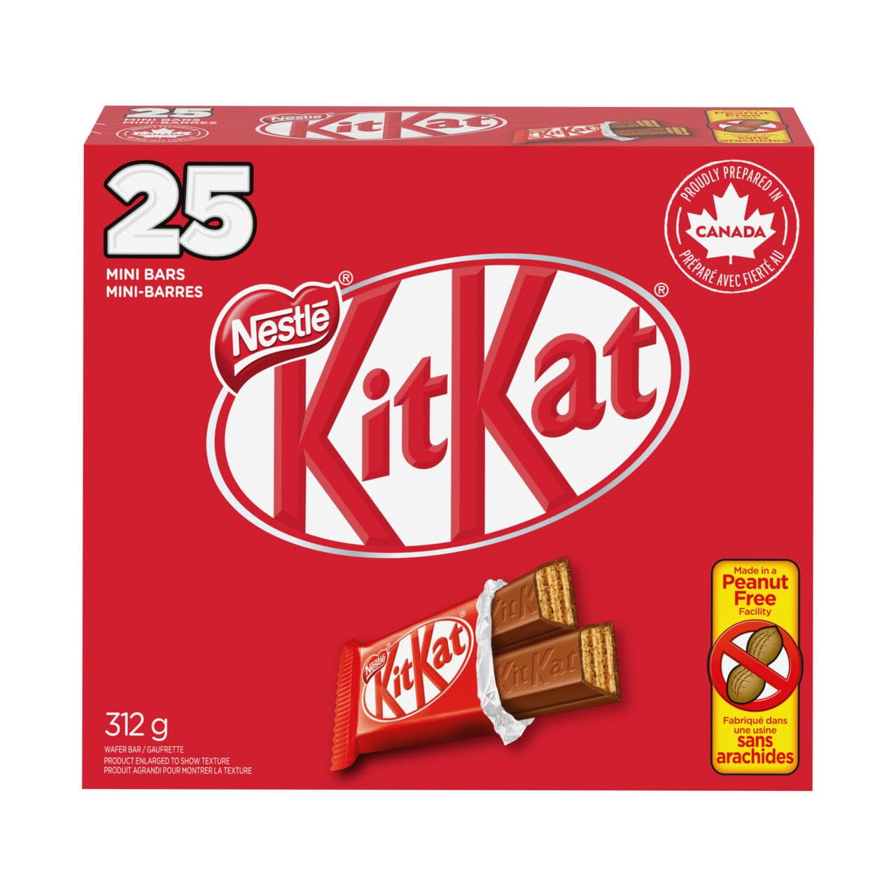 Nestlé Mini Kit Kat Chocolate Bars, 25Pcs, 312G/11Oz. Packaging May ...