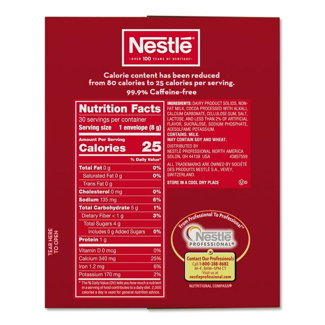 Nestlé No-Sugar-Added Hot Cocoa Mix Envelopes, Rich Chocolate, 0.28 oz ...