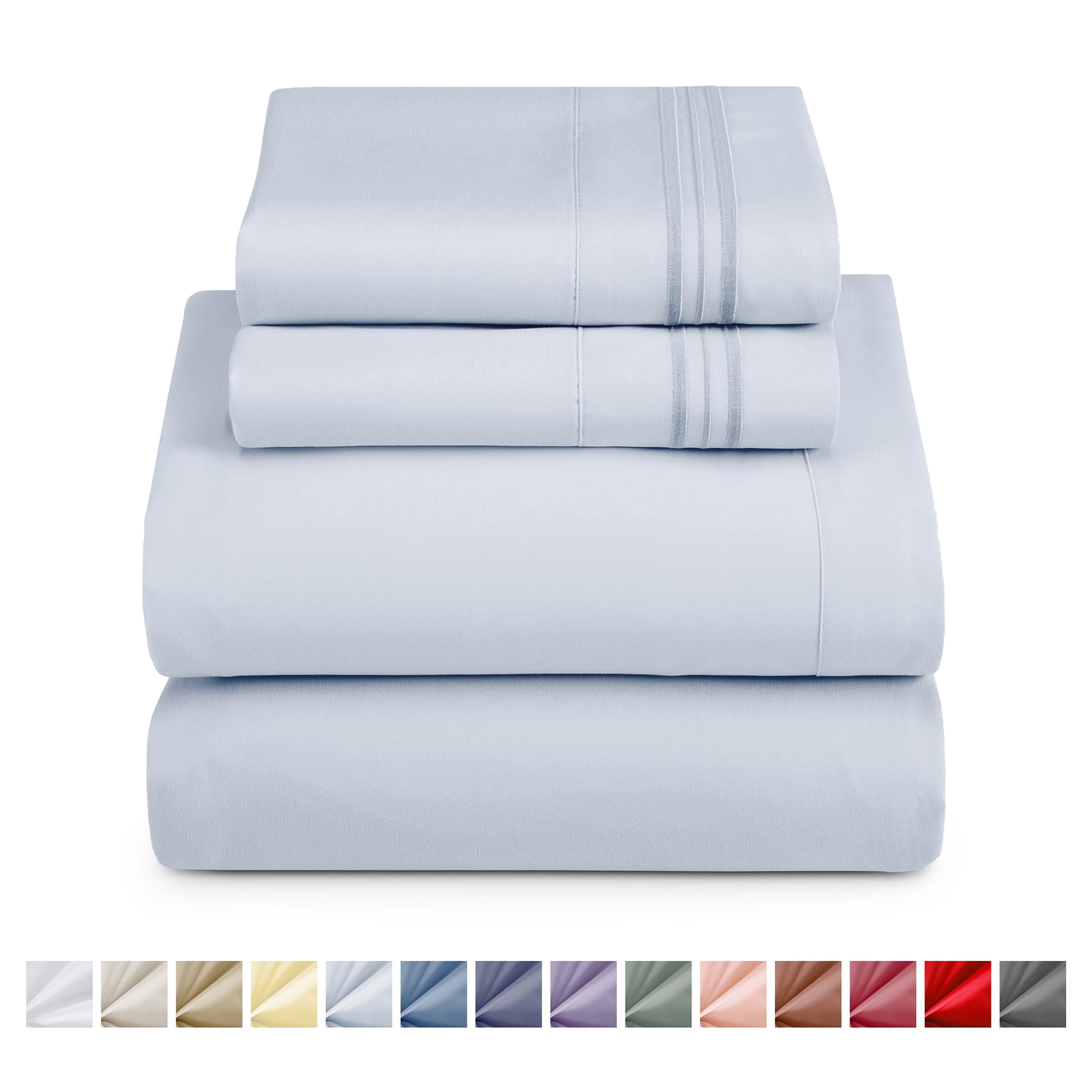 Nestl Microfiber Queen Sheets Set, Deep Pocket 14 to 16 Inch, Soft ...