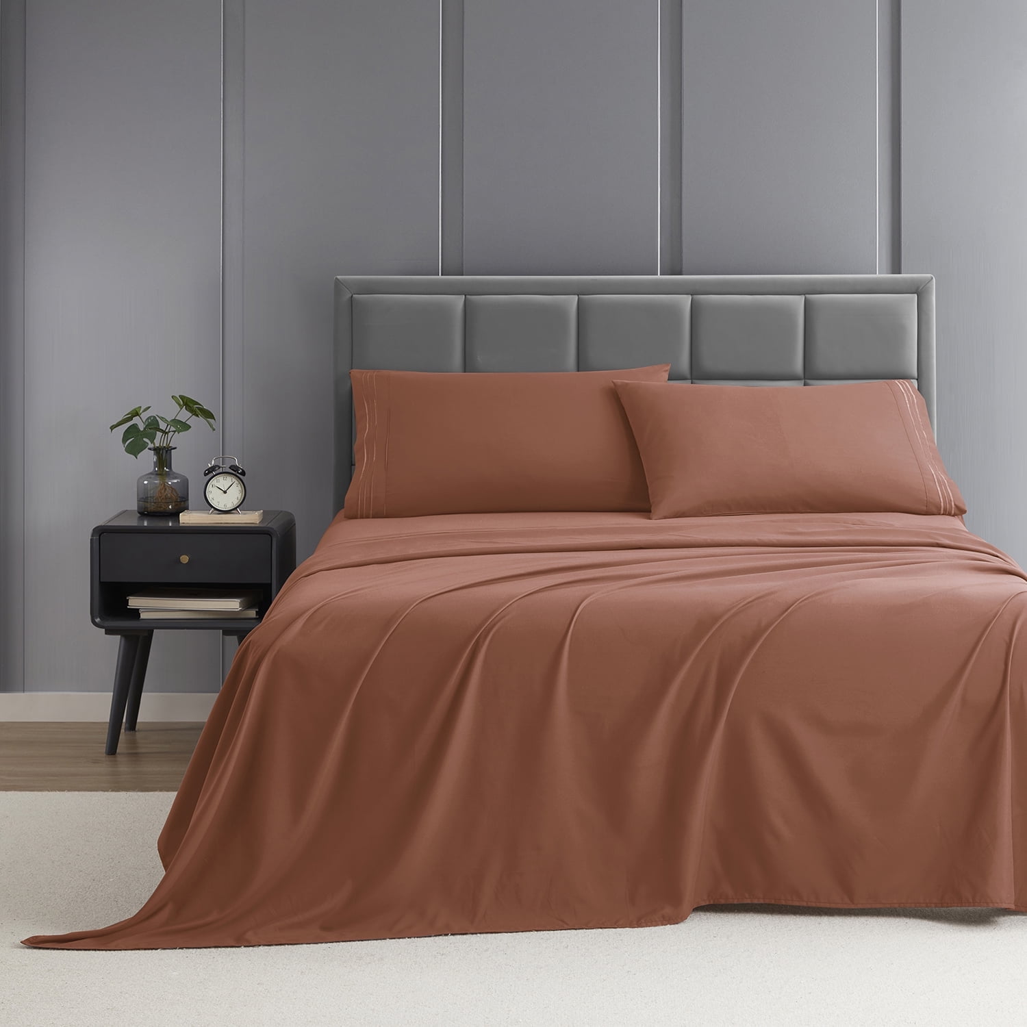 Nestl Queen Sheets Set, 1800 Series Deep Pocket 4 Piece, Luxury Soft ...
