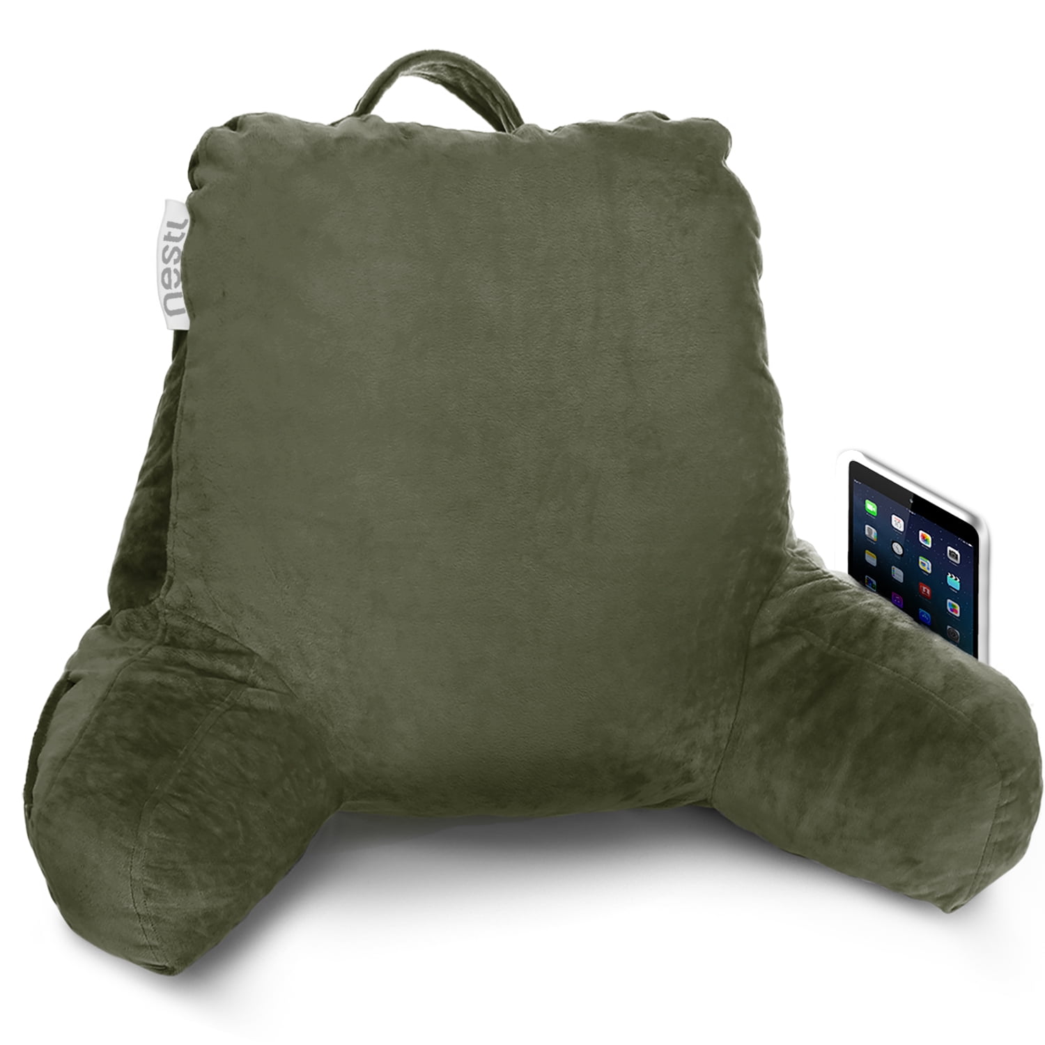 Nestl Reading Pillow, Backrest Pillows with Arms, Plush Back Pillow ...