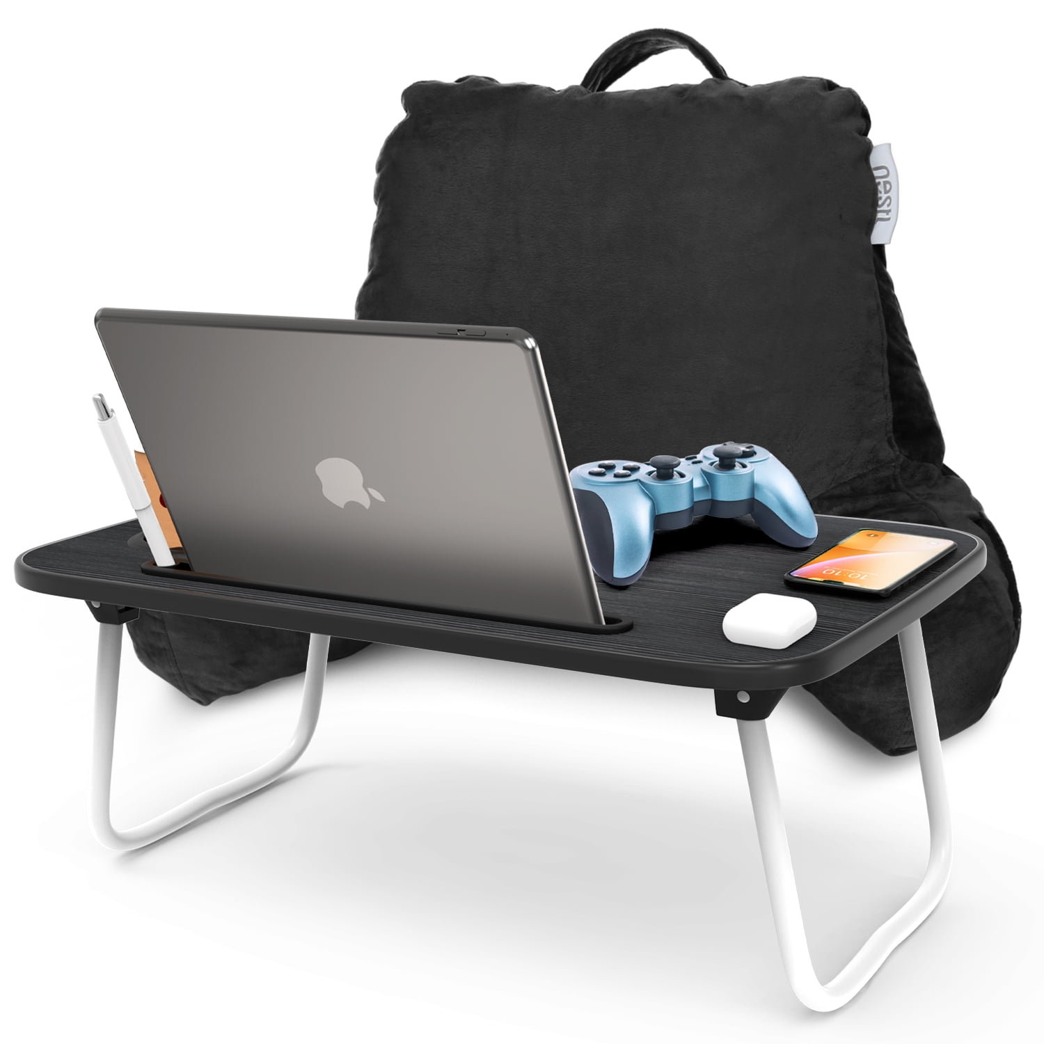Nestl Reading Pillow Bonus Portable Lap Desk Stand for Laptop, Back ...