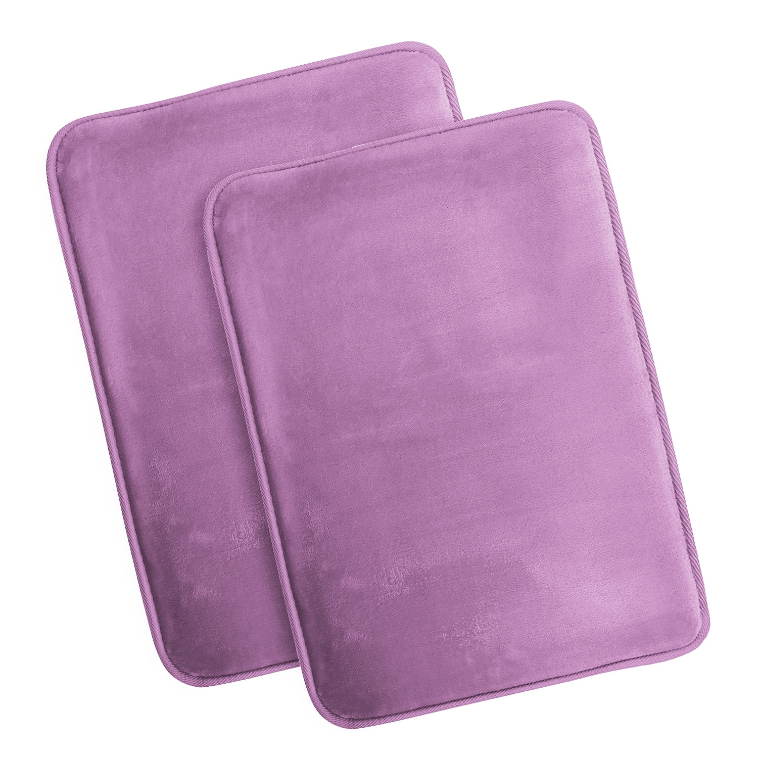 Nestl Set of 2 Absorbent Memory Foam Bath Mat Bathroom Rugs, Lavender Dream, Small 17"x24 ...