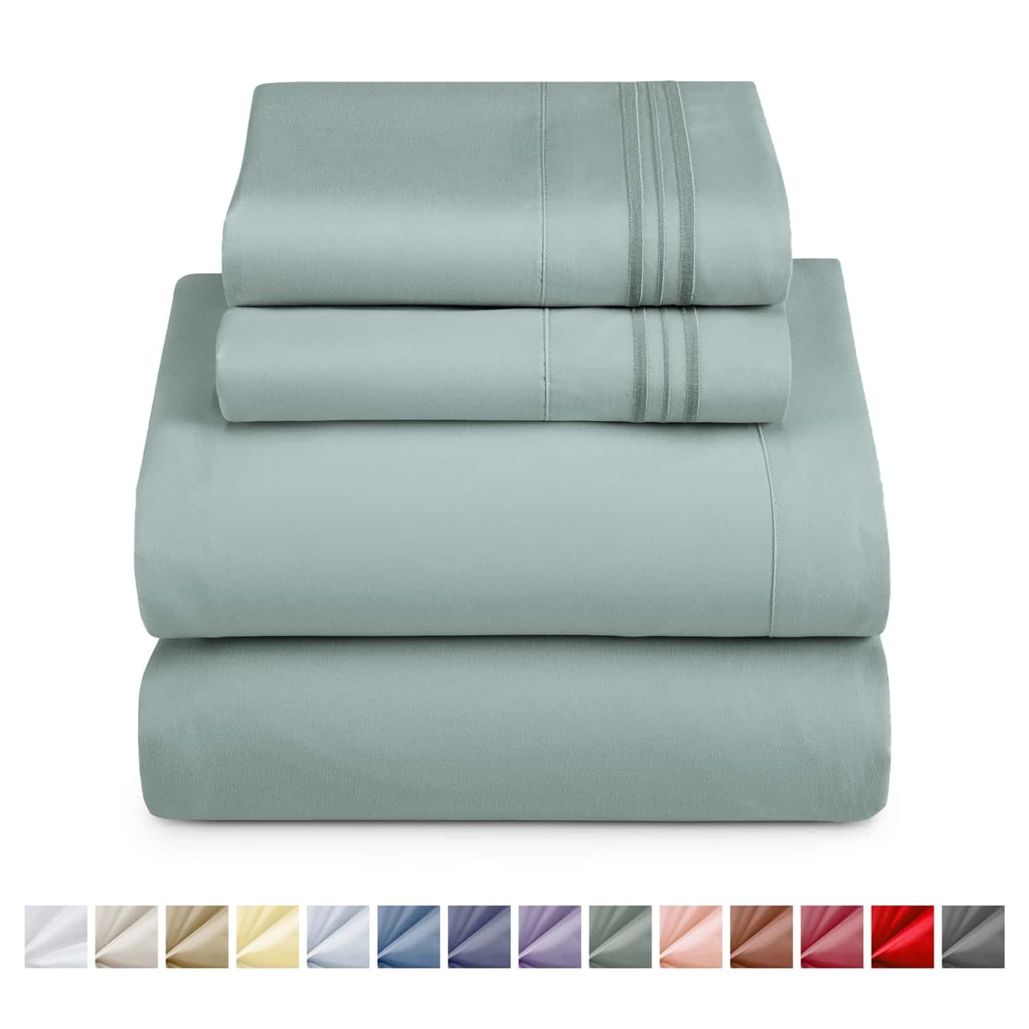 Nestl Split King Sheet Sets, 1800 Series Deep Pocket 4 Piece, Luxury ...