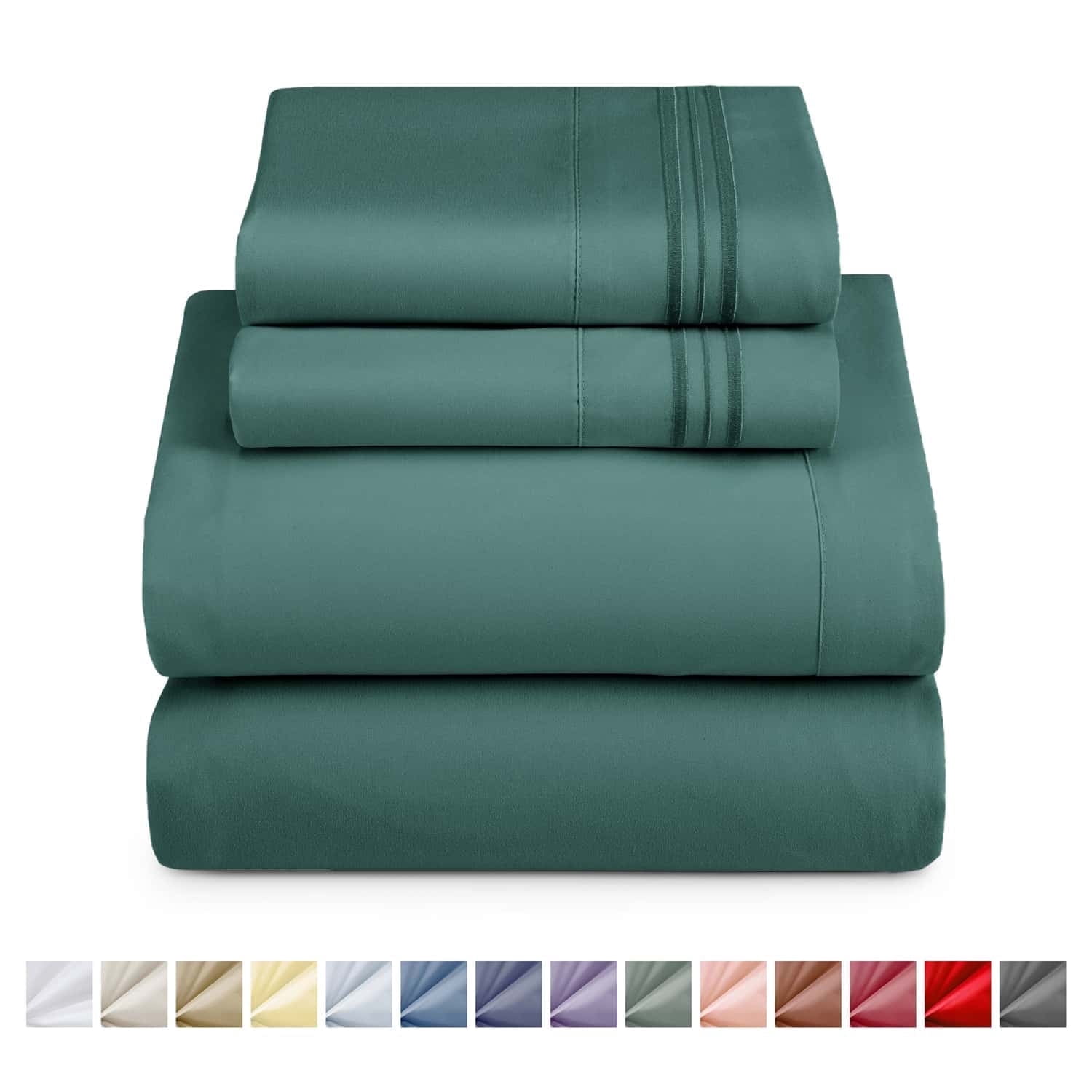 Nestl Twin XL Sheet Sets, 1800 Series Deep Pocket 4 Piece, Luxury Soft ...