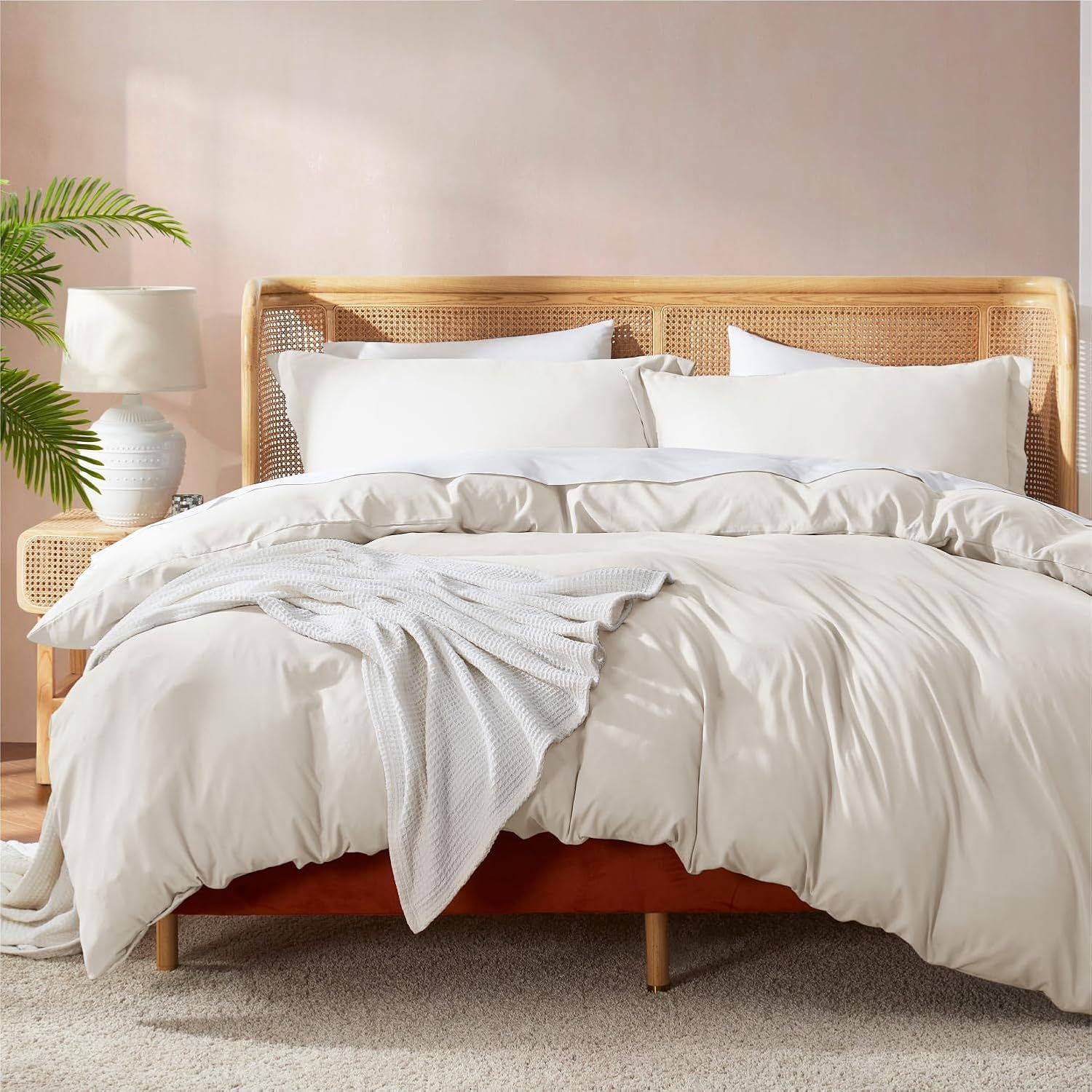 Nestl Off White California King Duvet Cover Sets - Soft Double Brushed ...