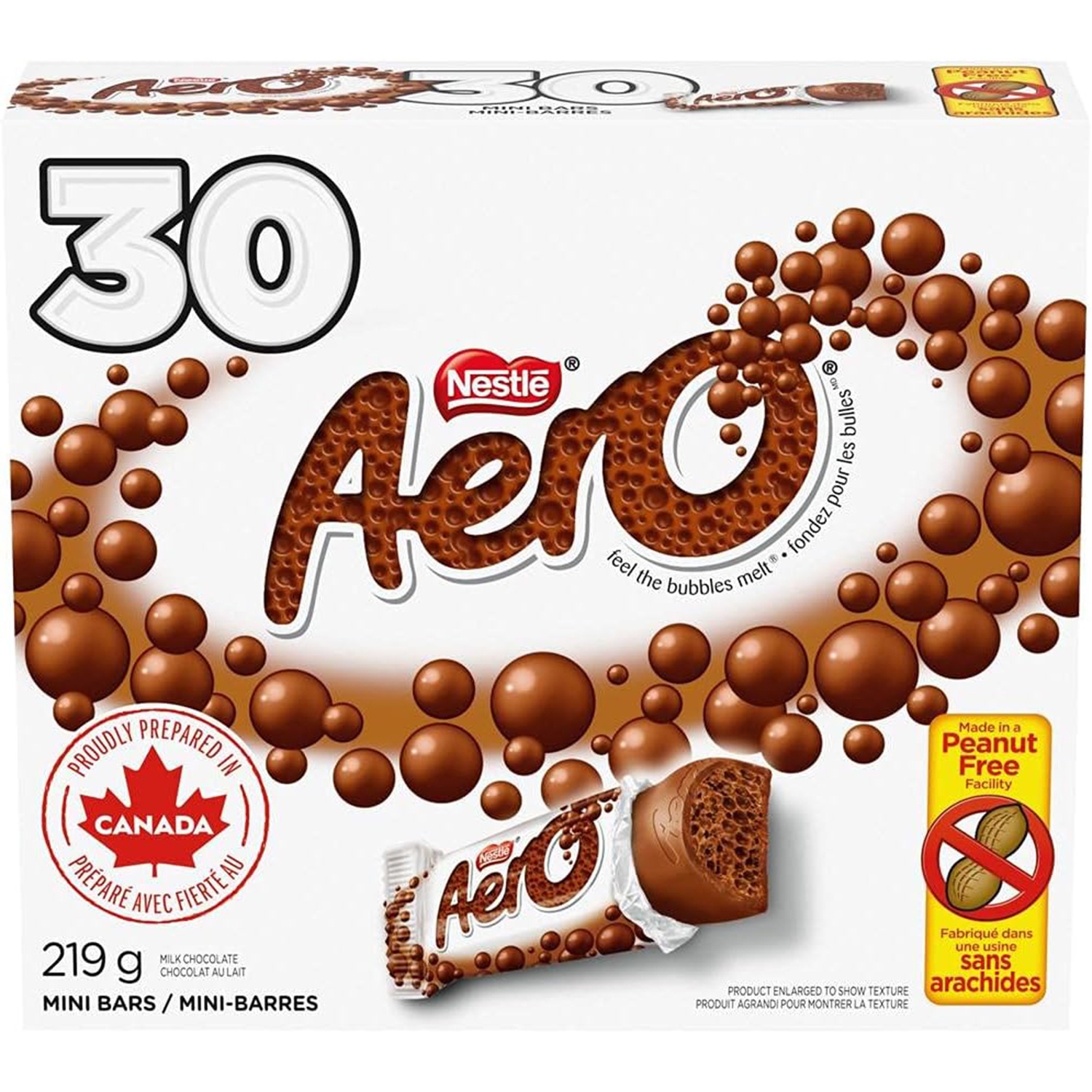 Nestle Aero Mini Chocolate Bars Pack of 30, 219 gm/ea - Walmart ...