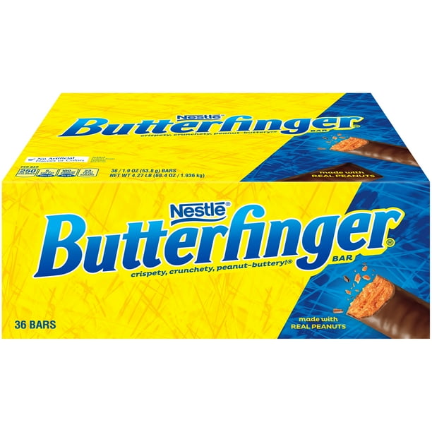 Nestle Butterfinger Chocolate Candy, 1.9 Oz., 36 Count - Walmart.com
