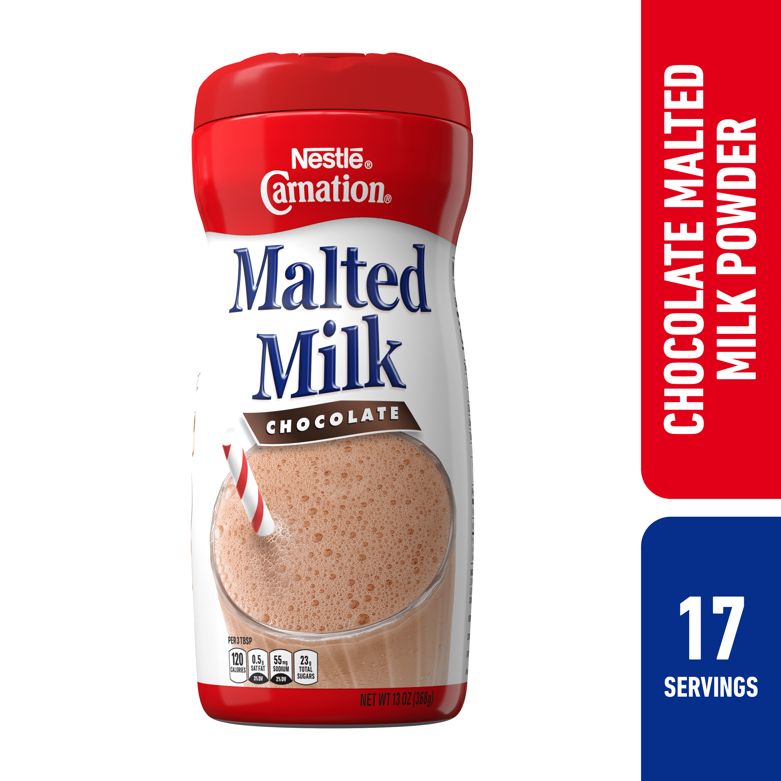 Nestle Carnation Chocolate Malted Milk Powder Mix, 13 oz, Can, Instant ...