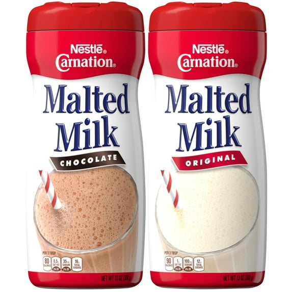 Nestle Carnation Malted Milk Powder, Chocolate and Original Flavor ...