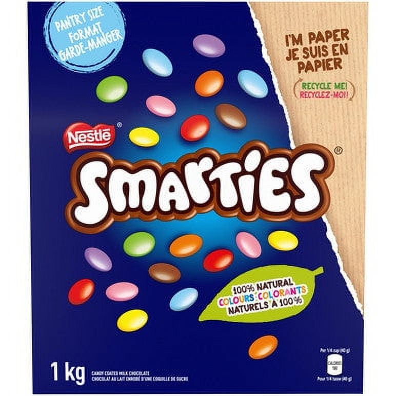 Smarties Chocolate Candy, Pantry Size 1kg (2.2lb), Resealable Bag ...