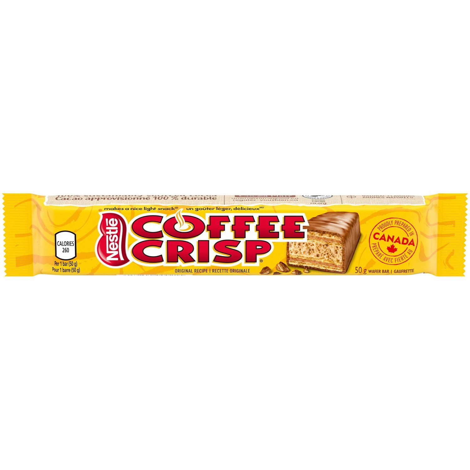 Nestle Coffee Crisp Cocoa Chocolate Sweetened Bar 18pk, Imported from ...