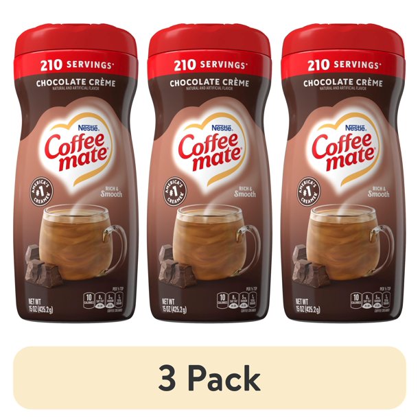 (3 pack) Nestle Coffee Mate Chocolate Crème Powder Coffee Creamer, 15 ...