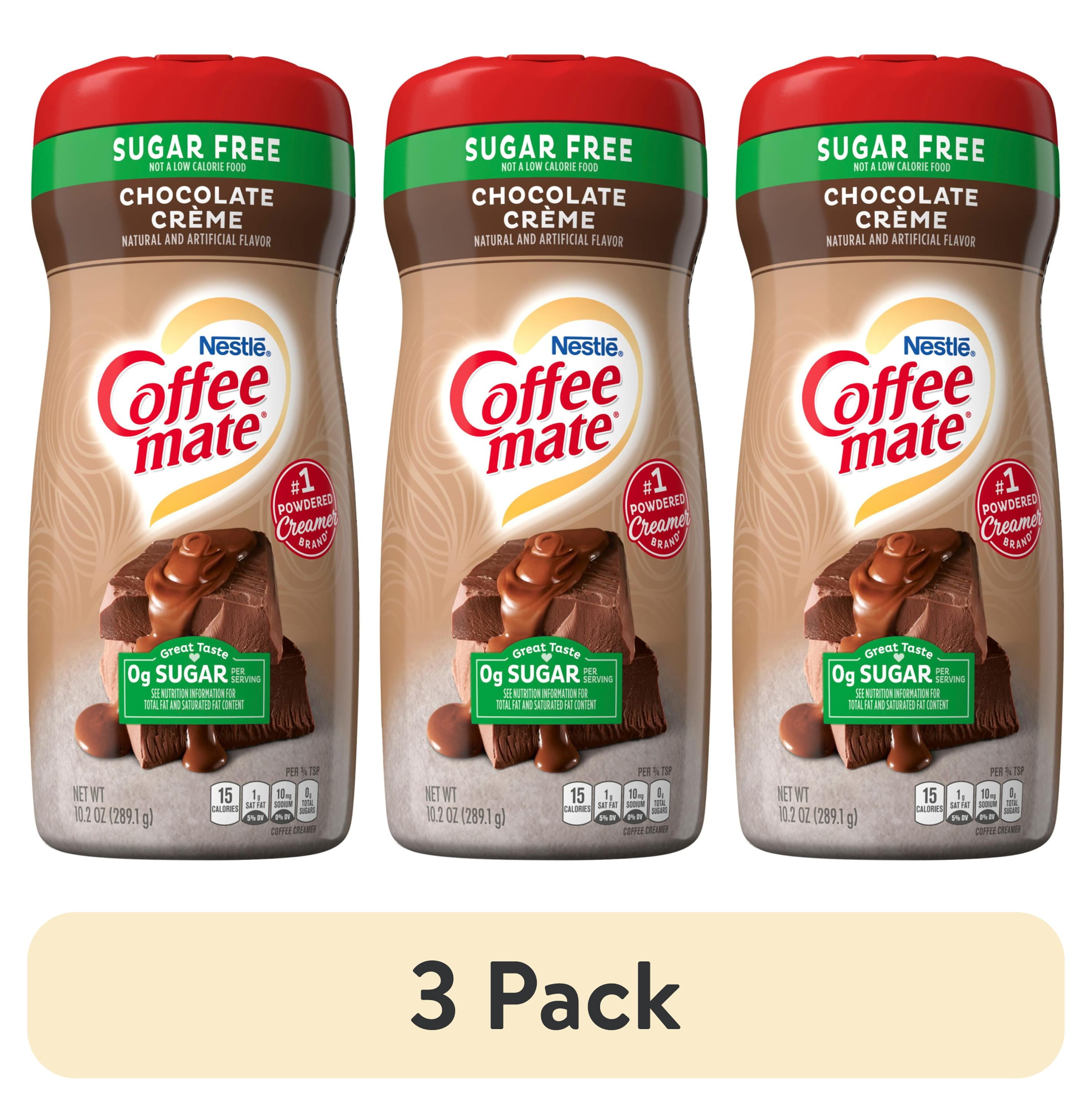 (3 pack) Nestle Coffee Mate, Chocolate Crème Sugar-Free Powdered Coffee ...