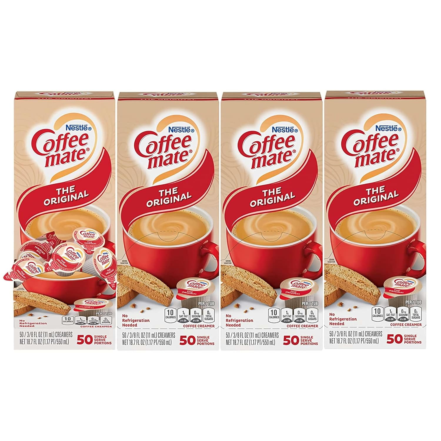 Nestle Coffee Mate Coffee Creamer, Original, Liquid Creamer Singles ...