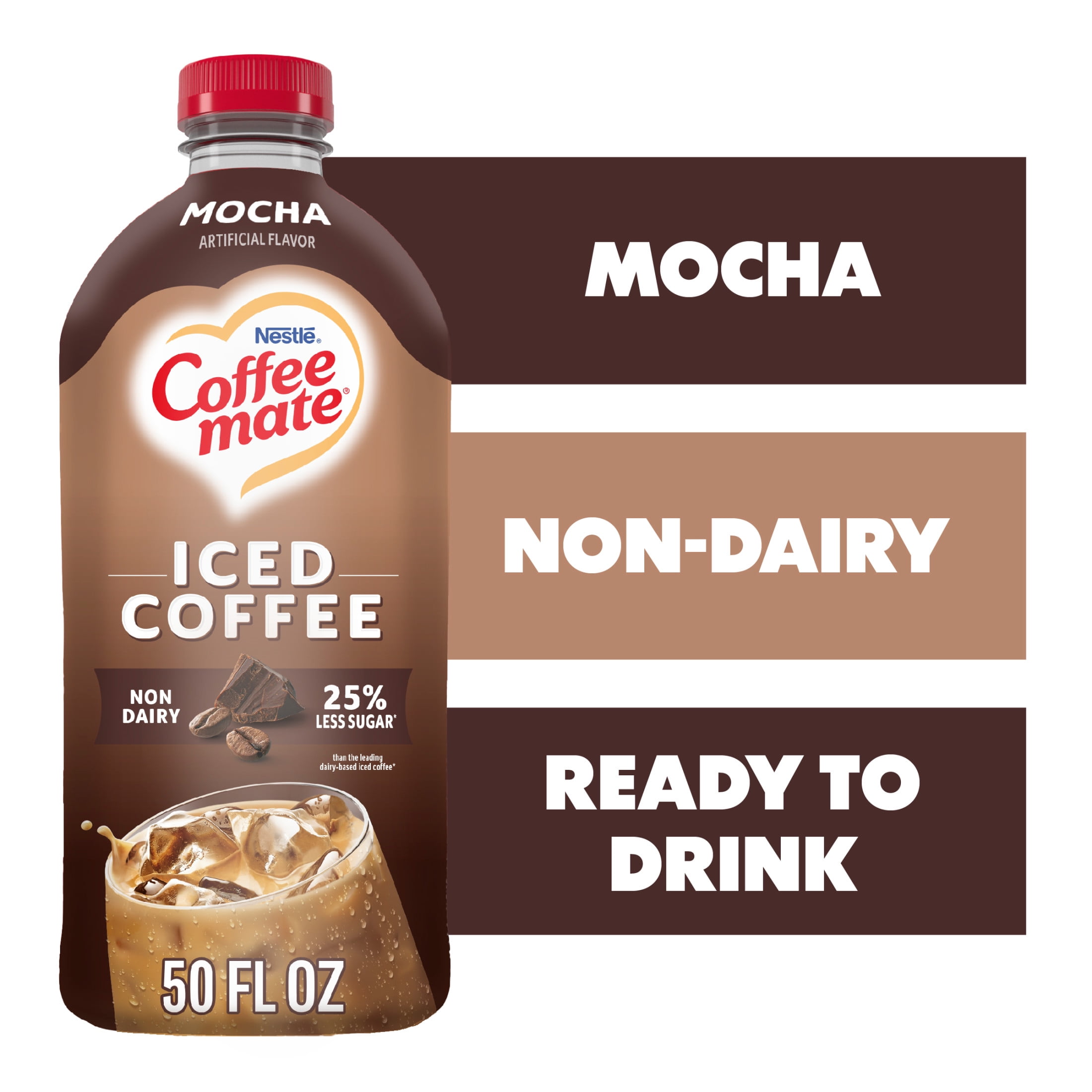 Coffee mate Mocha Flavored Iced Coffee, Non-Dairy Cold Coffee, Ready to ...