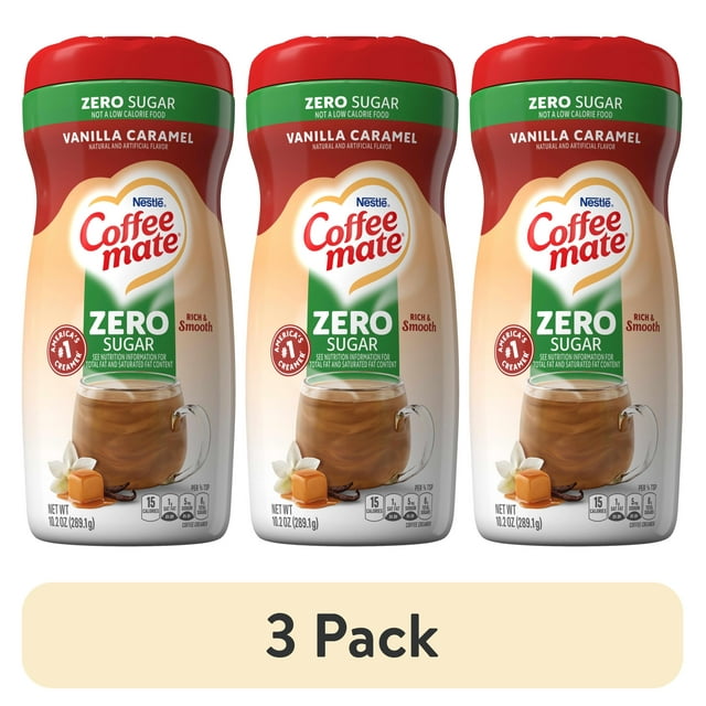 (3 pack) Coffee mate Vanilla Caramel Sugar-Free Powder Coffee Creamer ...