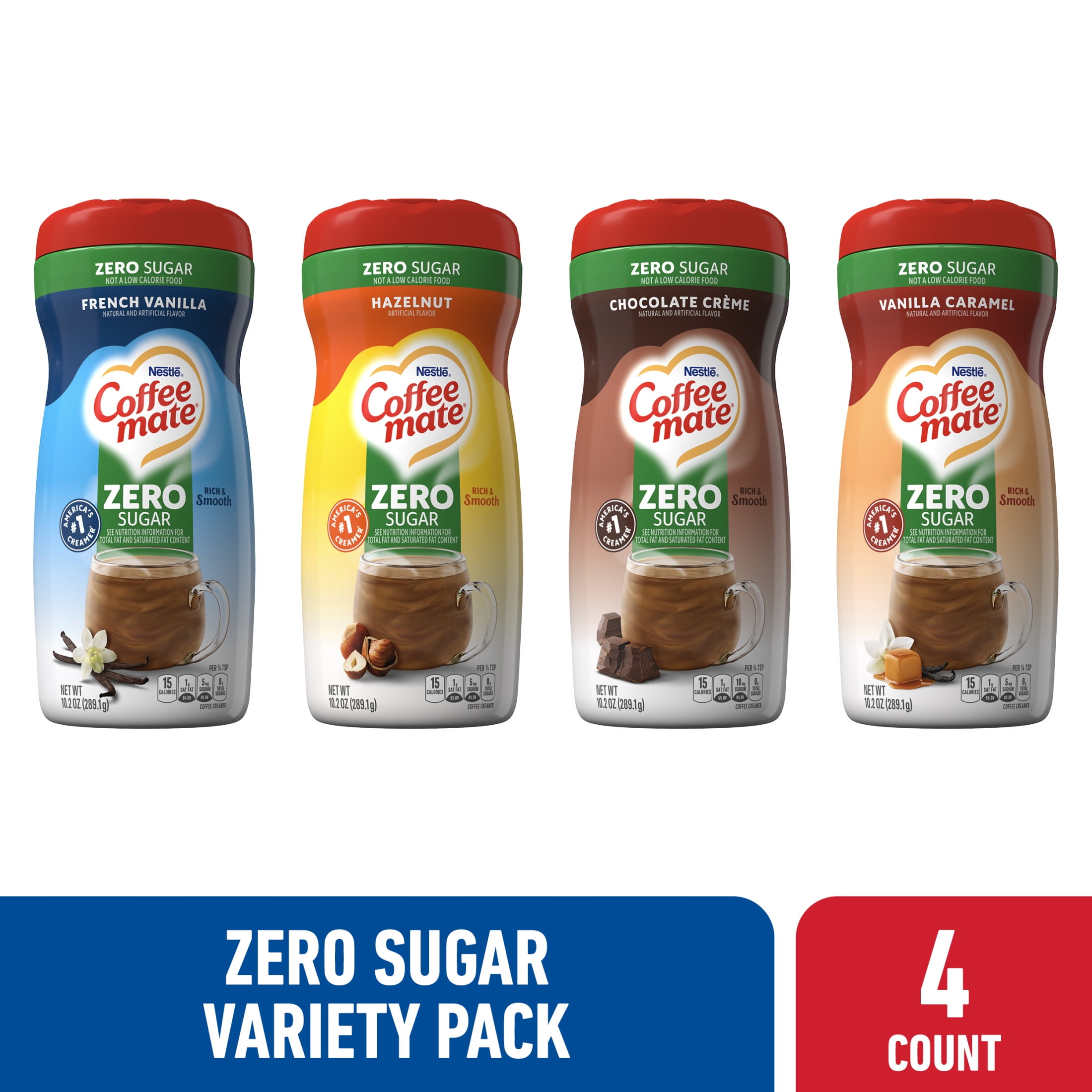 Coffeemate Powder Coffee Creamer Variety Pack - 4 Flavors, 4 Count ...