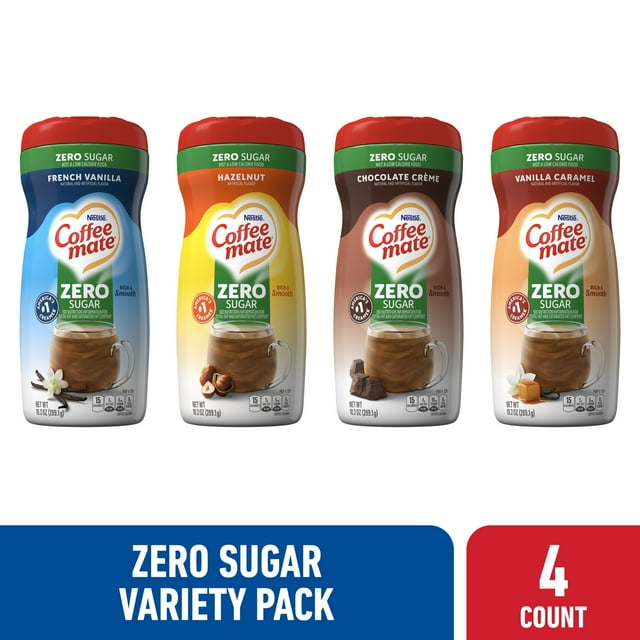 Nestle Coffee Mate, Zero Sugar Variety Pack, Powdered Coffee Creamer, 4 ...