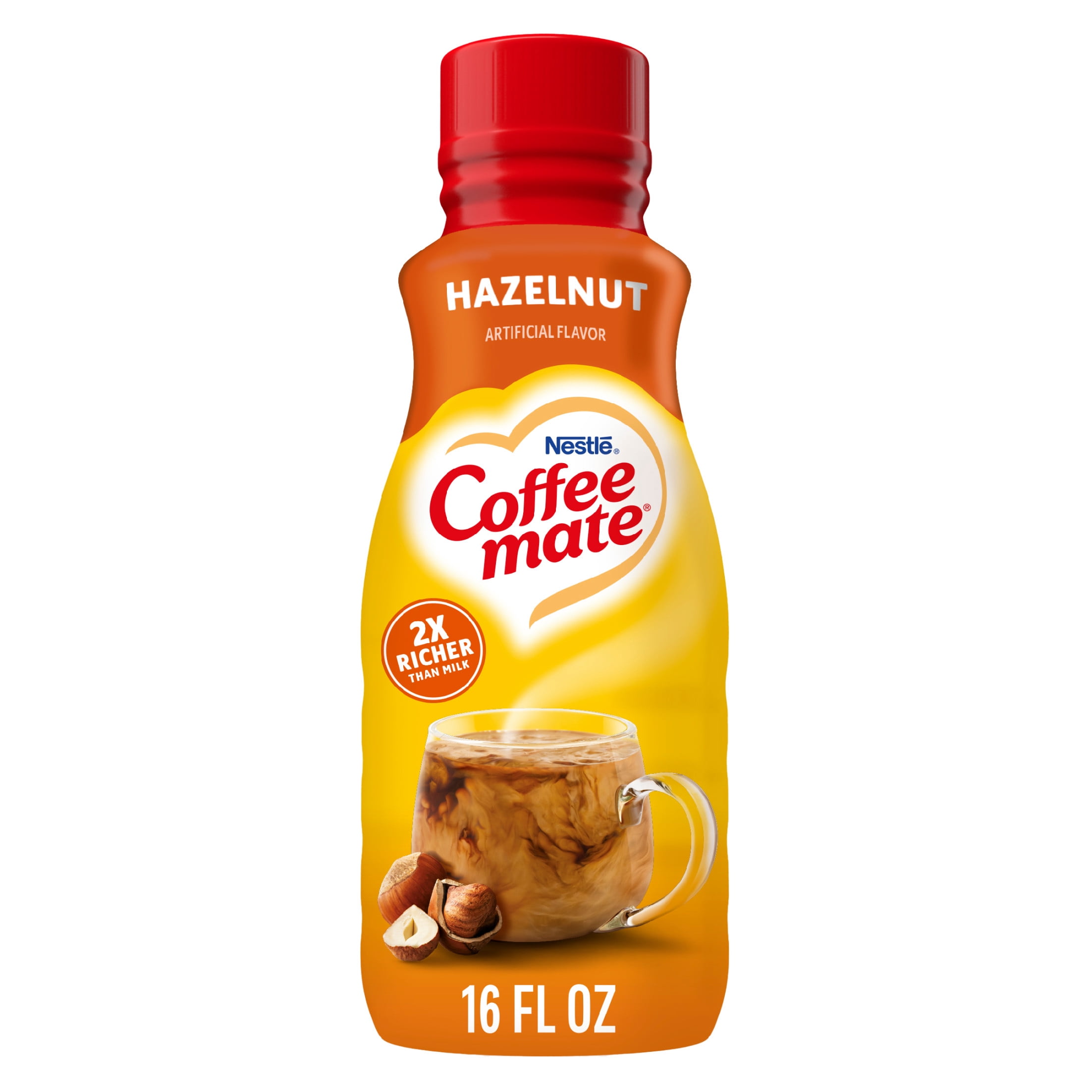 Nestle Coffee mate Non-Dairy Hazelnut Liquid Coffee Creamer, 16 fl oz ...