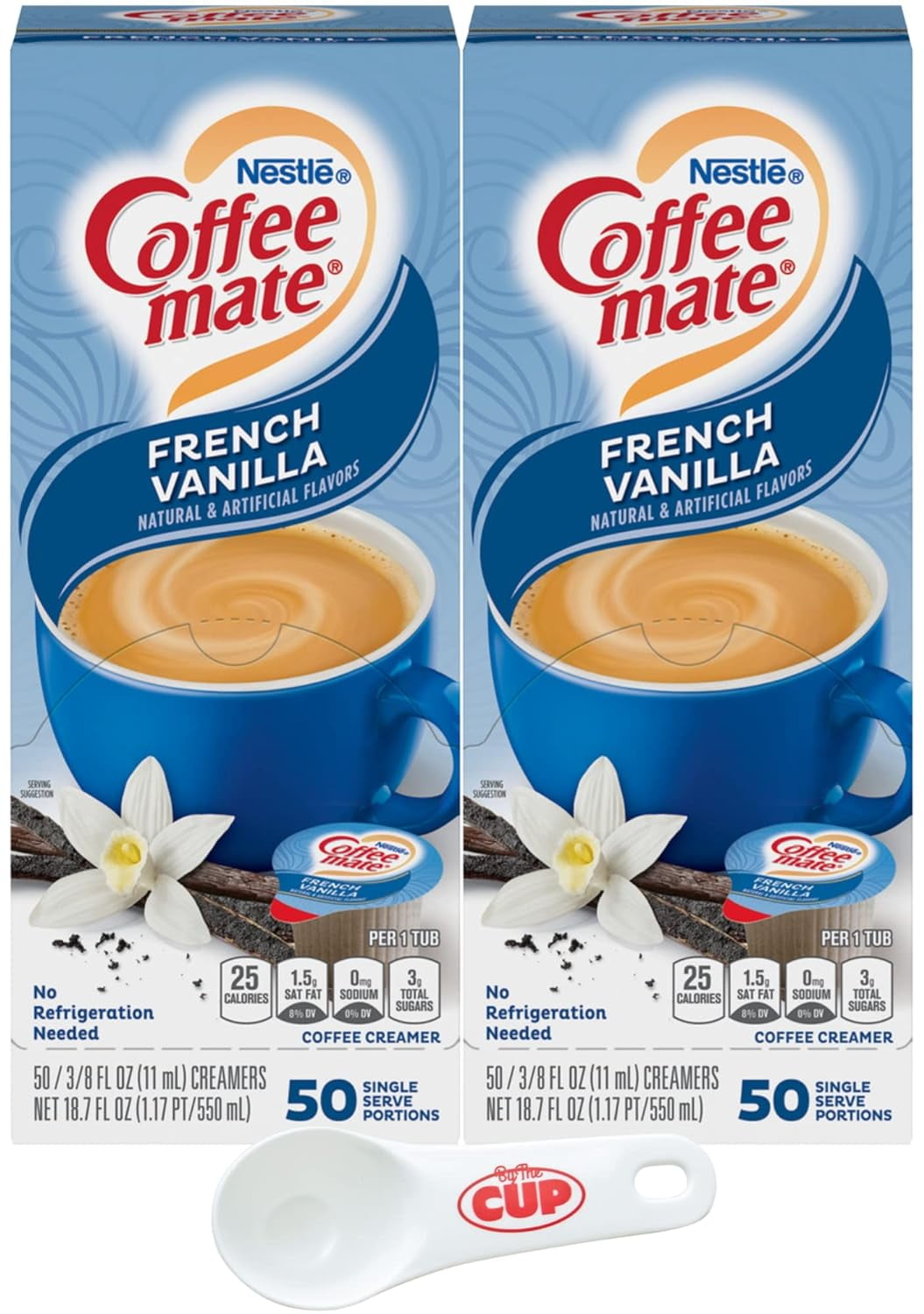 Nestle Coffee Mate Liquid Coffee Creamer Singles, French Vanilla, 50 Ct ...
