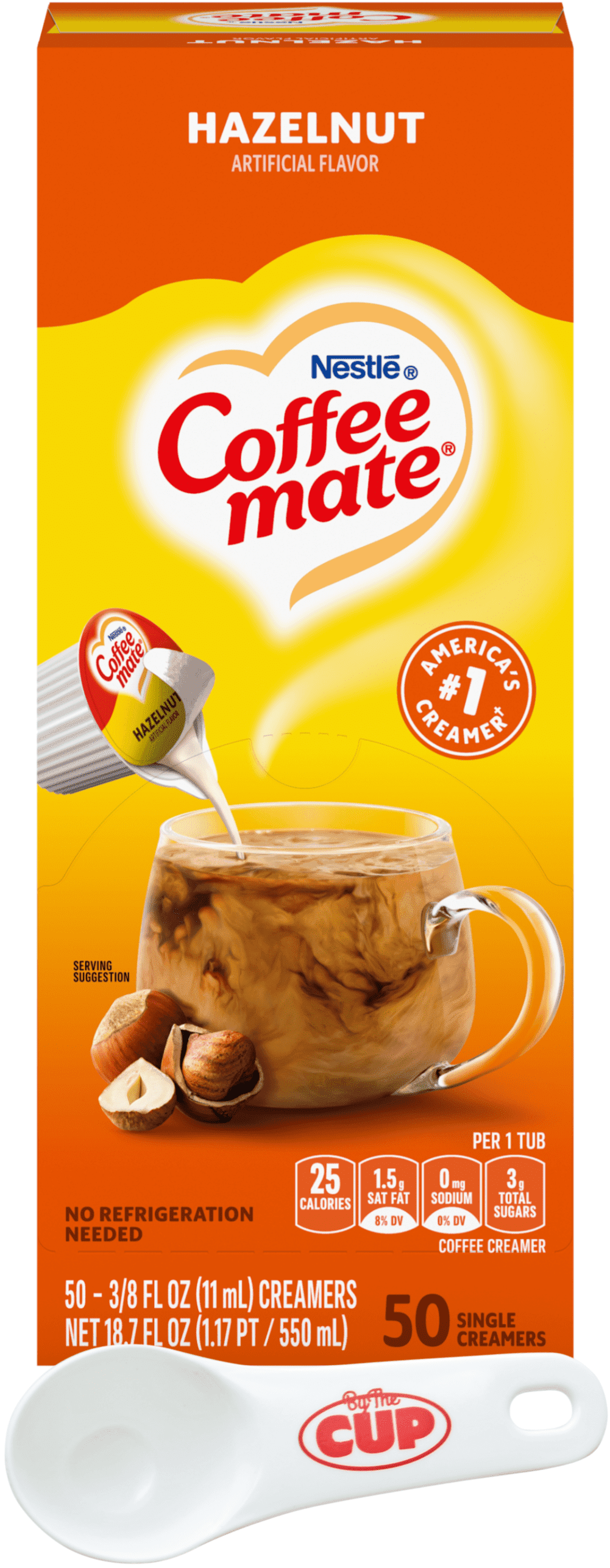 Nestle Coffee mate Liquid Coffee Creamer Singles, Hazelnut, 50 Ct Box ...