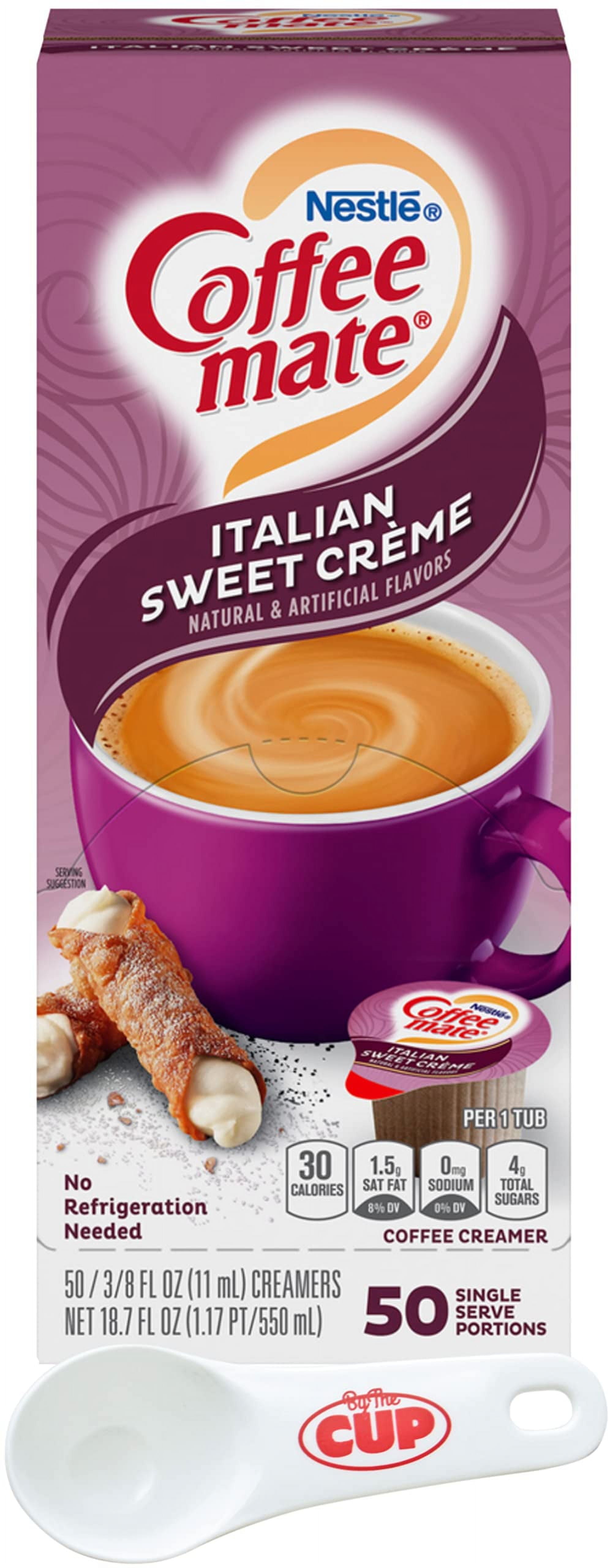 Nestle Coffee mate Liquid Coffee Creamer Singles, Italian Sweet Crème, 50 Ct Box with By The Cup ...