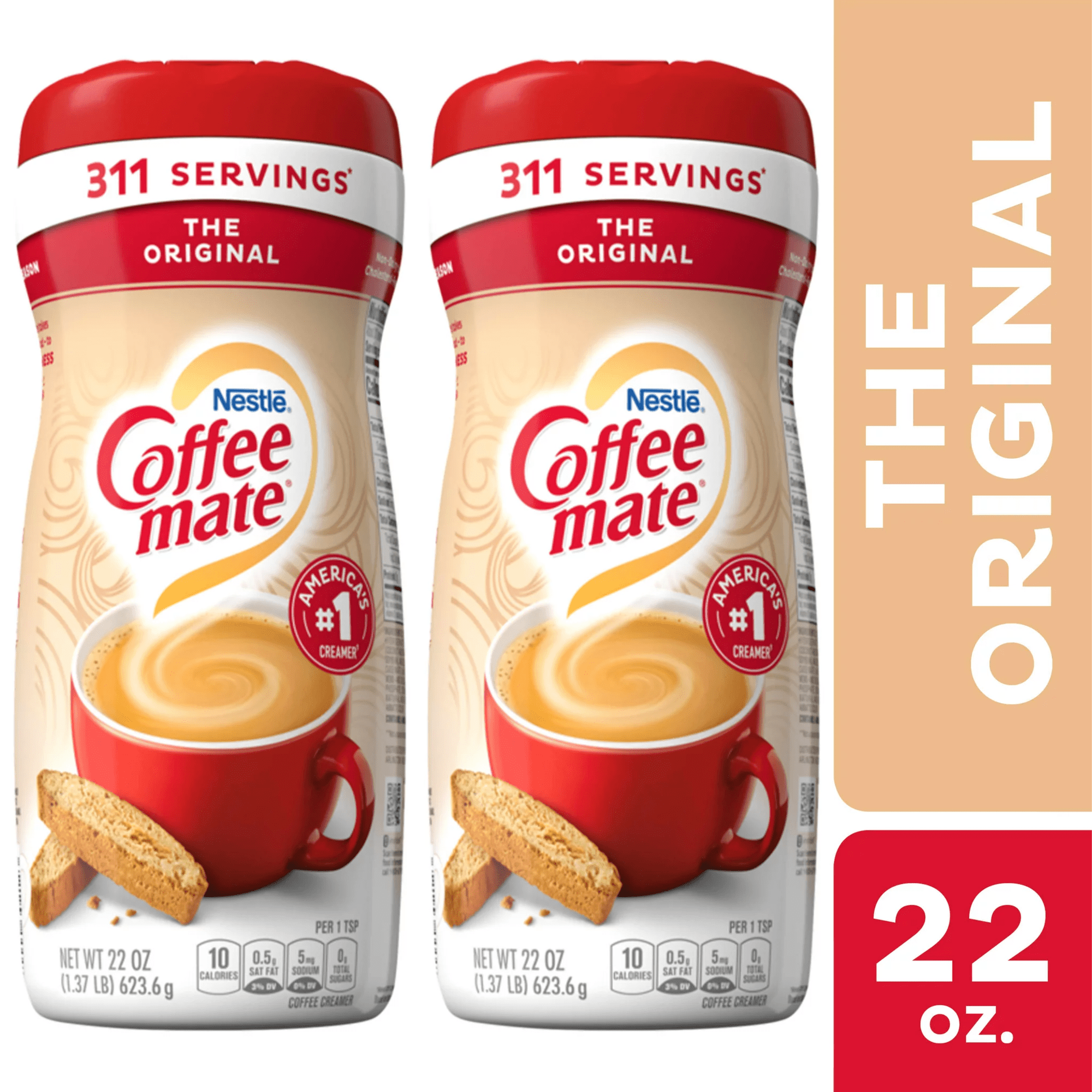 Nestle Coffee mate Original Powder Coffee Creamer, 22Oz.,(Pack of 2 ...