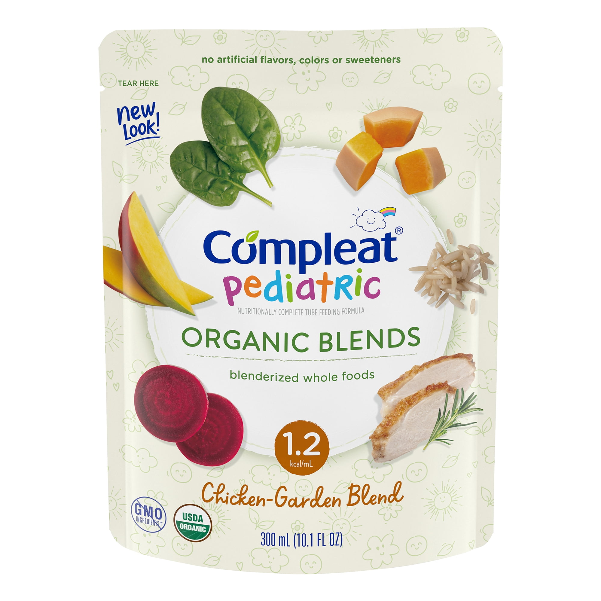 Nestle Compleat Pediatric Organic Chicken-Garden Blenderized Formula 10 ...