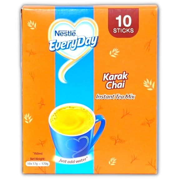Nestle Everyday Instant Tea Mix Karak Chai, Spiced Milk Tea Blend, 10 ...