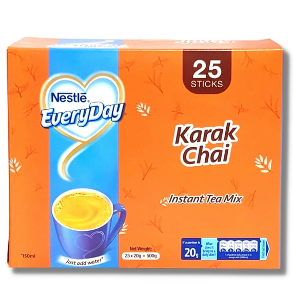 Nestle Everyday Instant Tea Mix, Spiced Karak Chai Powder, 25 Sachets ...