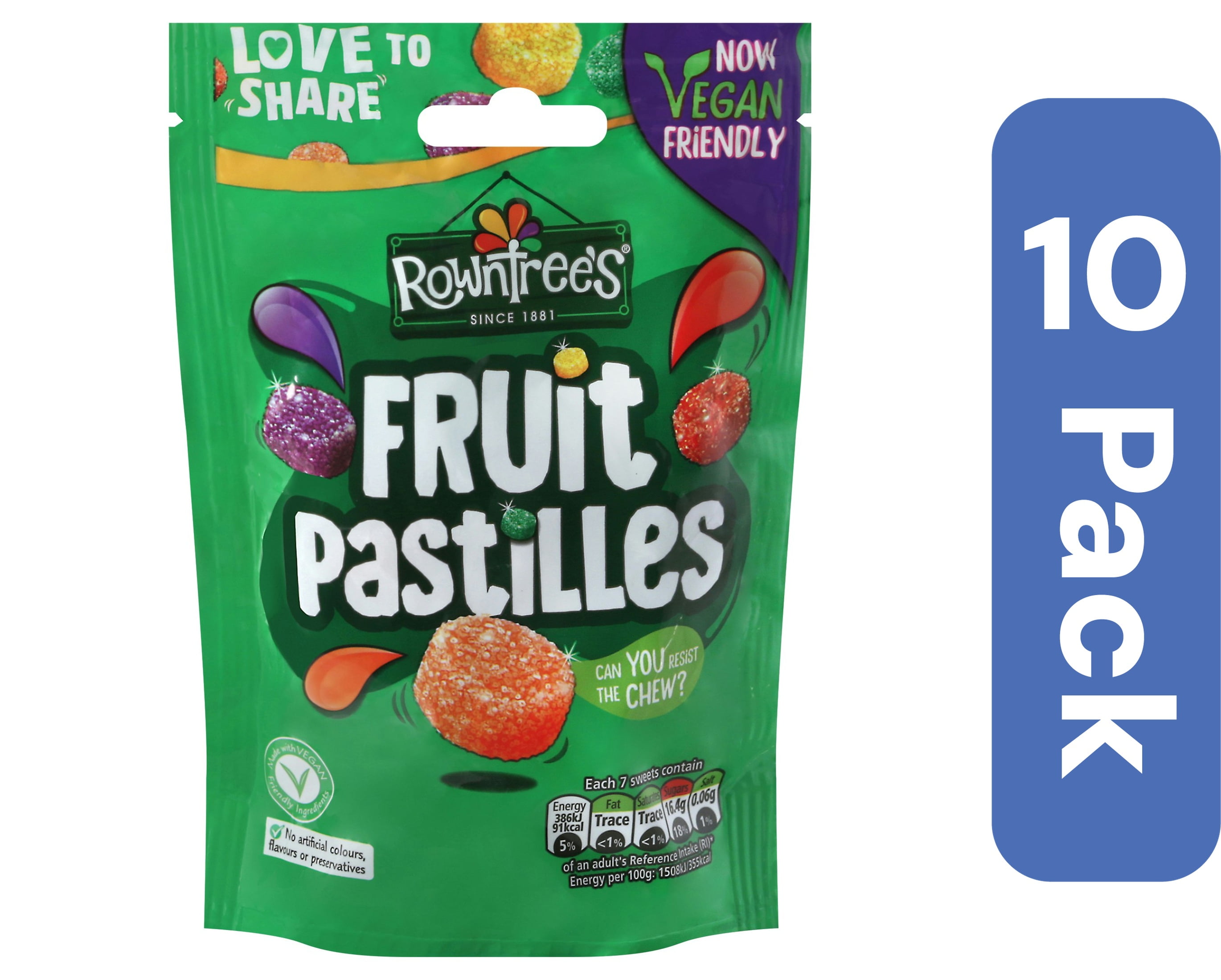 Nestle Fruit Pastilles Candy Pouch 5.4 oz (Pack Of 10) - Walmart.com