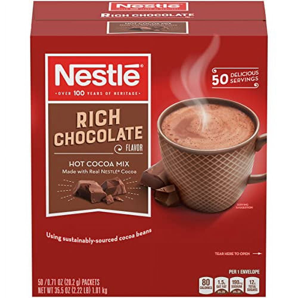 Nestle Hot Chocolate Packets, Hot Cocoa Mix, Rich Chocolate Flavor ...