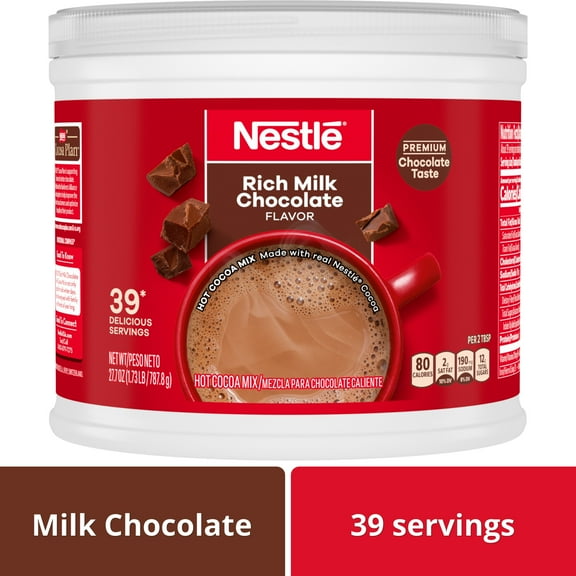 (2 pack) Nestle Fat Free Rich Milk Chocolate Hot Cocoa Mix Powder, 7.33 ...