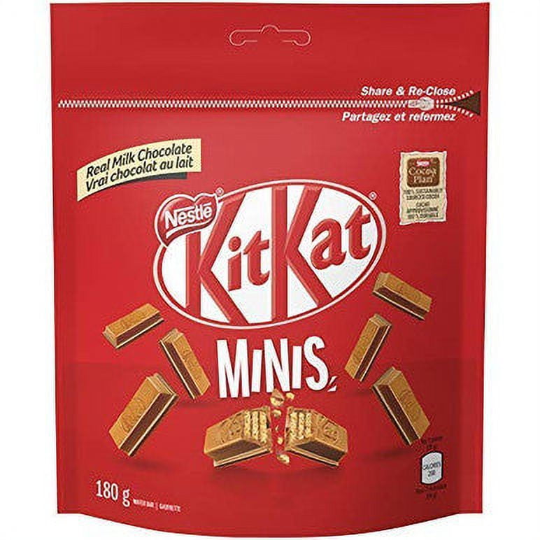 Nestle KITKAT Bars Minis Pouch, 180g/6.3 oz., {Imported from Canada ...