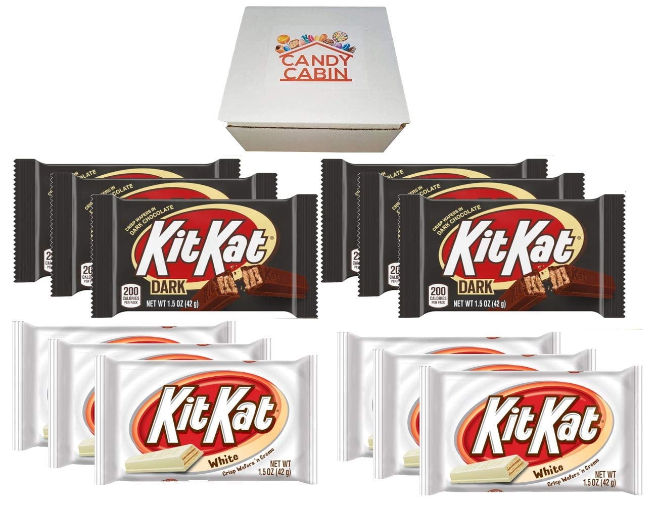 Nestle Kit Kat Chocolate Candy Bar Variety Box, 1.5 Oz Bars Pack of 12 ...