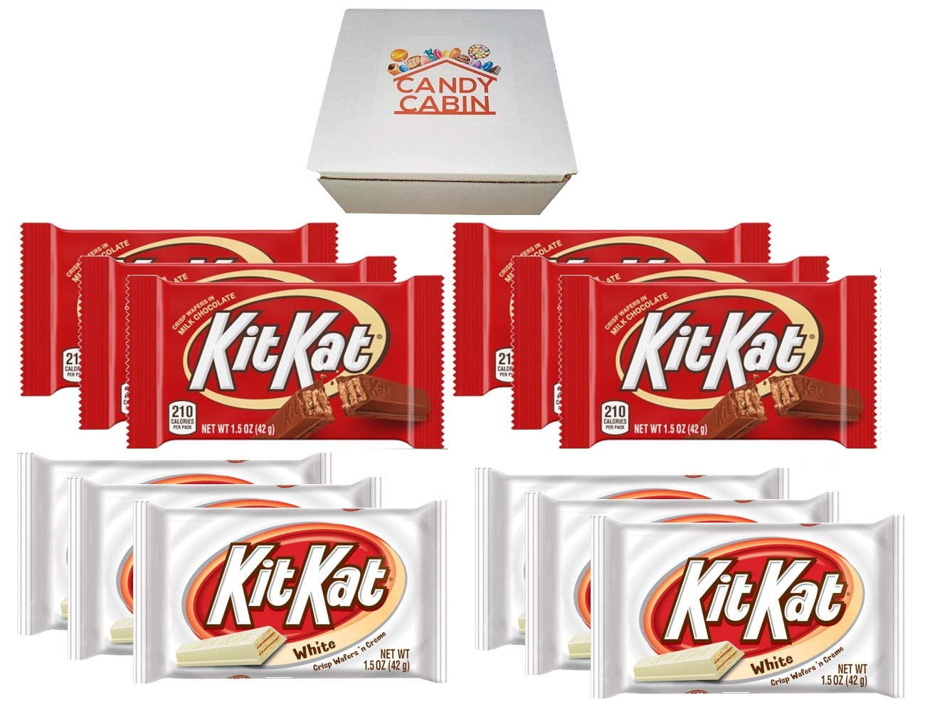 Nestle Kit Kat Chocolate Candy Bar Variety Box, 1.5 Oz Bars Pack of 12 ...