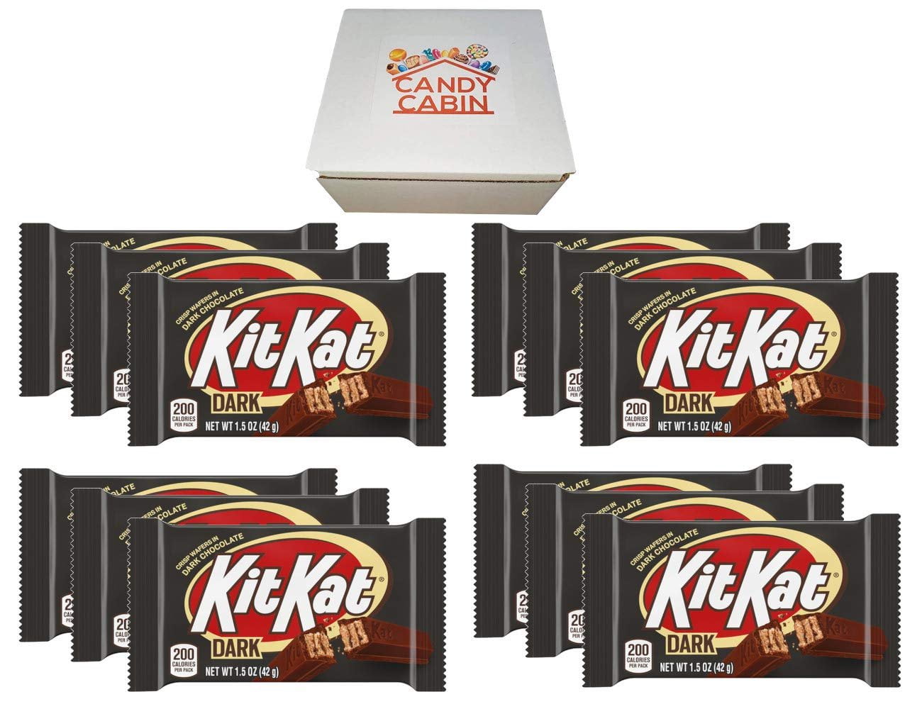 Nestle Kit Kat Chocolate Candy Bars Box, 1.5 Oz Bars Pack of 12 by ...