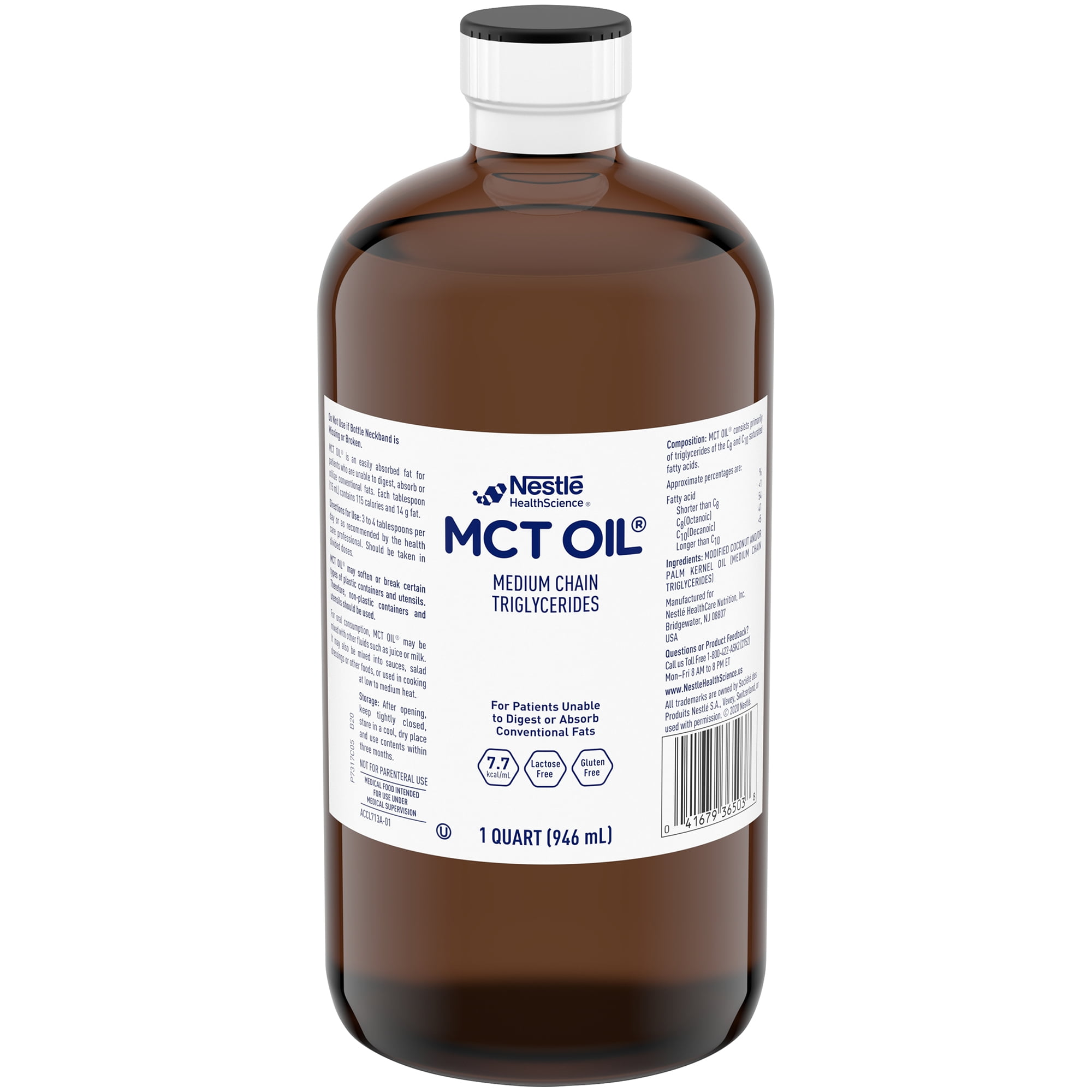 Nestle MCT Oil Oral Supplement Unflavored 32 oz Bottle 6 Ct - Walmart.com
