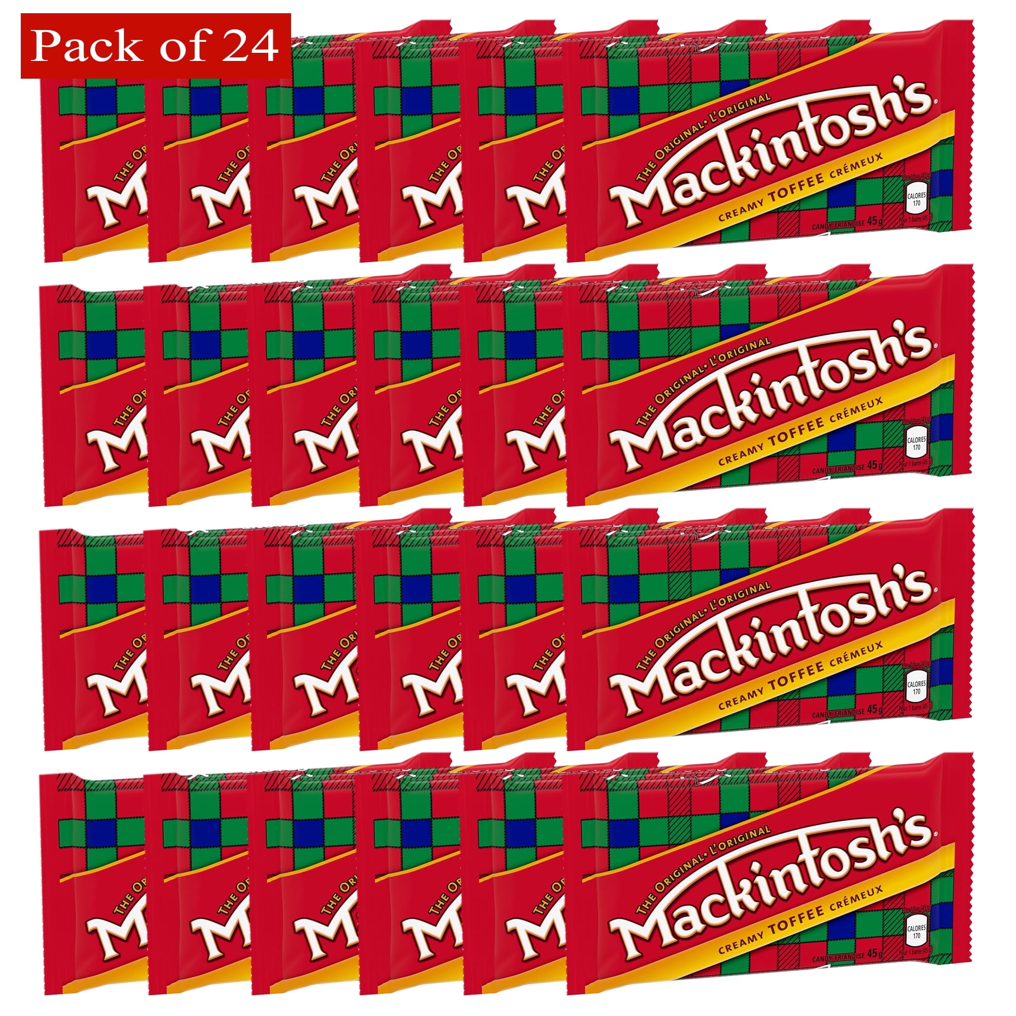 Nestle Mackintosh's Creamy Toffee, Individually Wrapped Bars, 45g Each ...