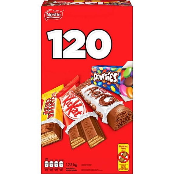 Nestlé Mini Chocolate Bar Assortment - 1.23kg - 120-Count [Snacks ...