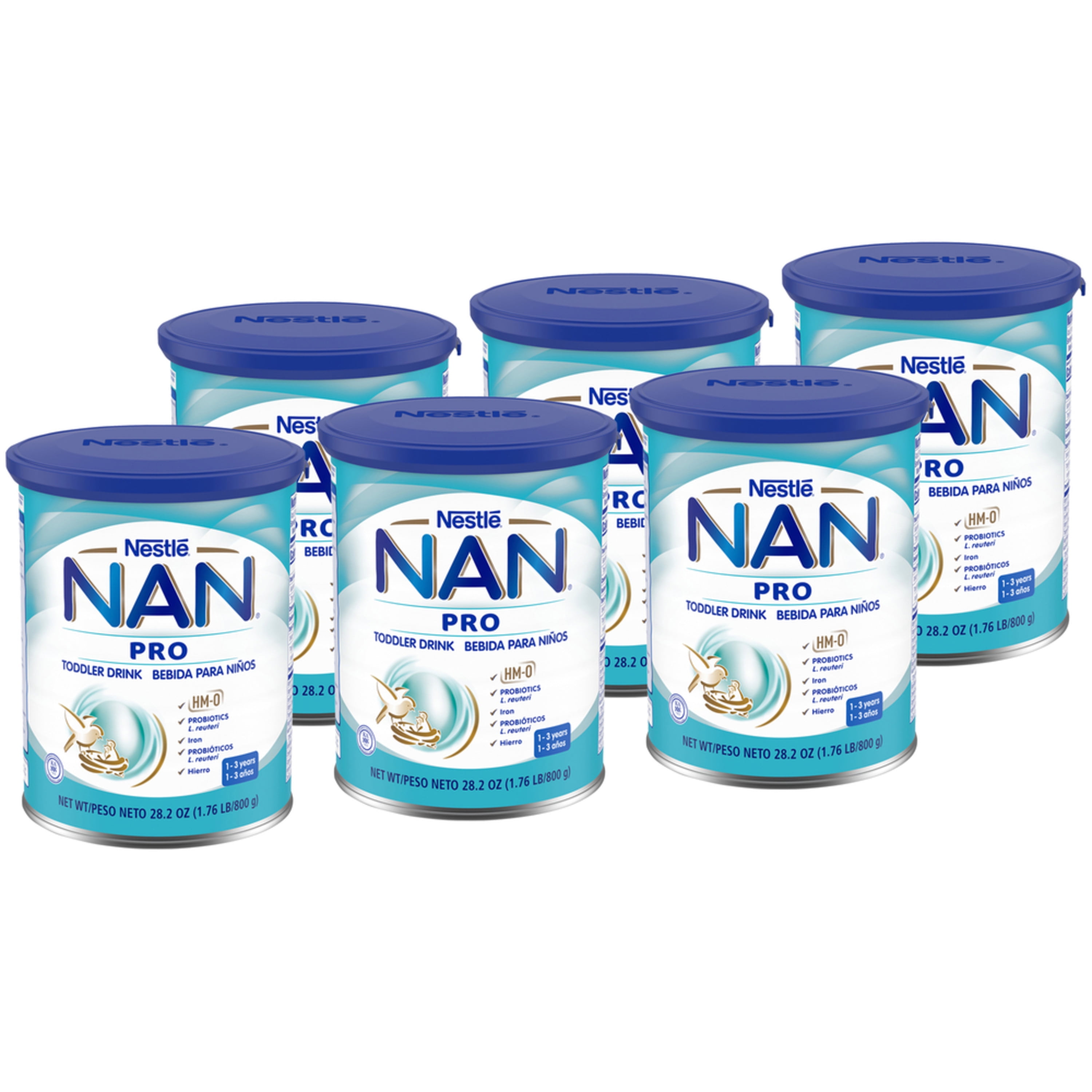 Nestlé NAN Pro 3 Probiotic Powder Toddler Formula, 28.2 oz Canister (6 ...