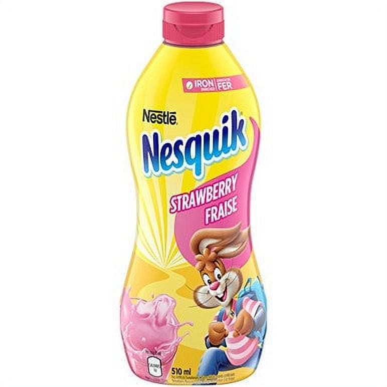 Nestle NESQUIK Strawberry Flavored Syrup Mix -510ml/17.2oz., {Canadian ...