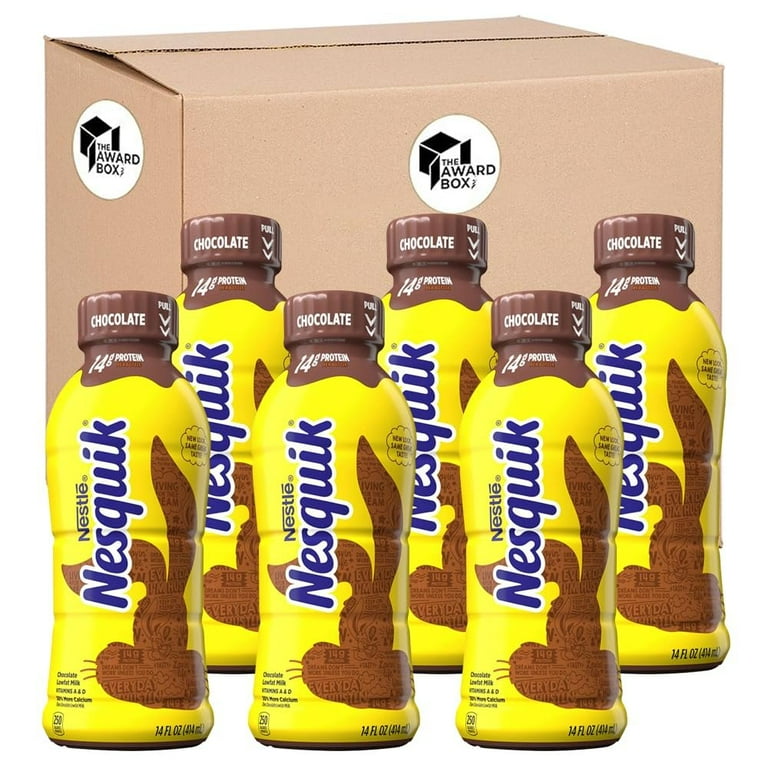 Nesquik Chocolate Low Fat Milk 14 Fl Oz Bottle Walmart Nesquik