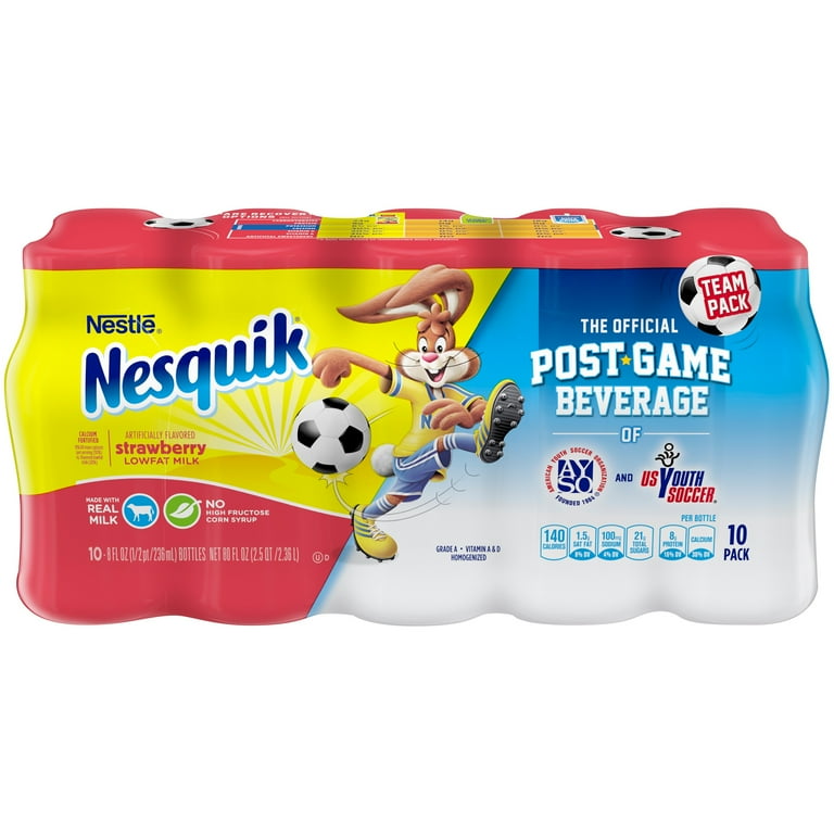 Nesquik Strawberry Milk Bottle Nestle Nesquik Chocolate Lowfat Milk