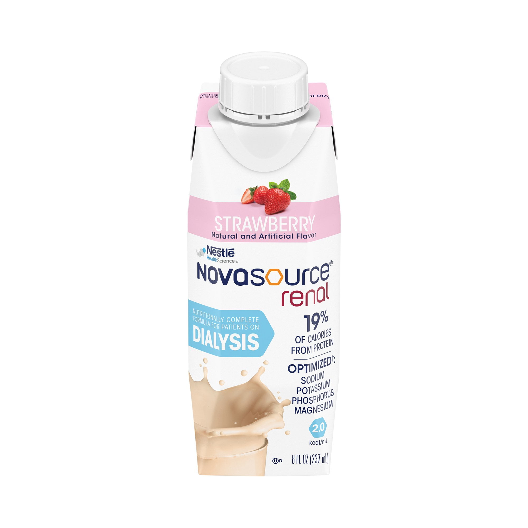 Nestle Novasource Renal Nutritionally Complete Formula Strawberry 8 oz ...