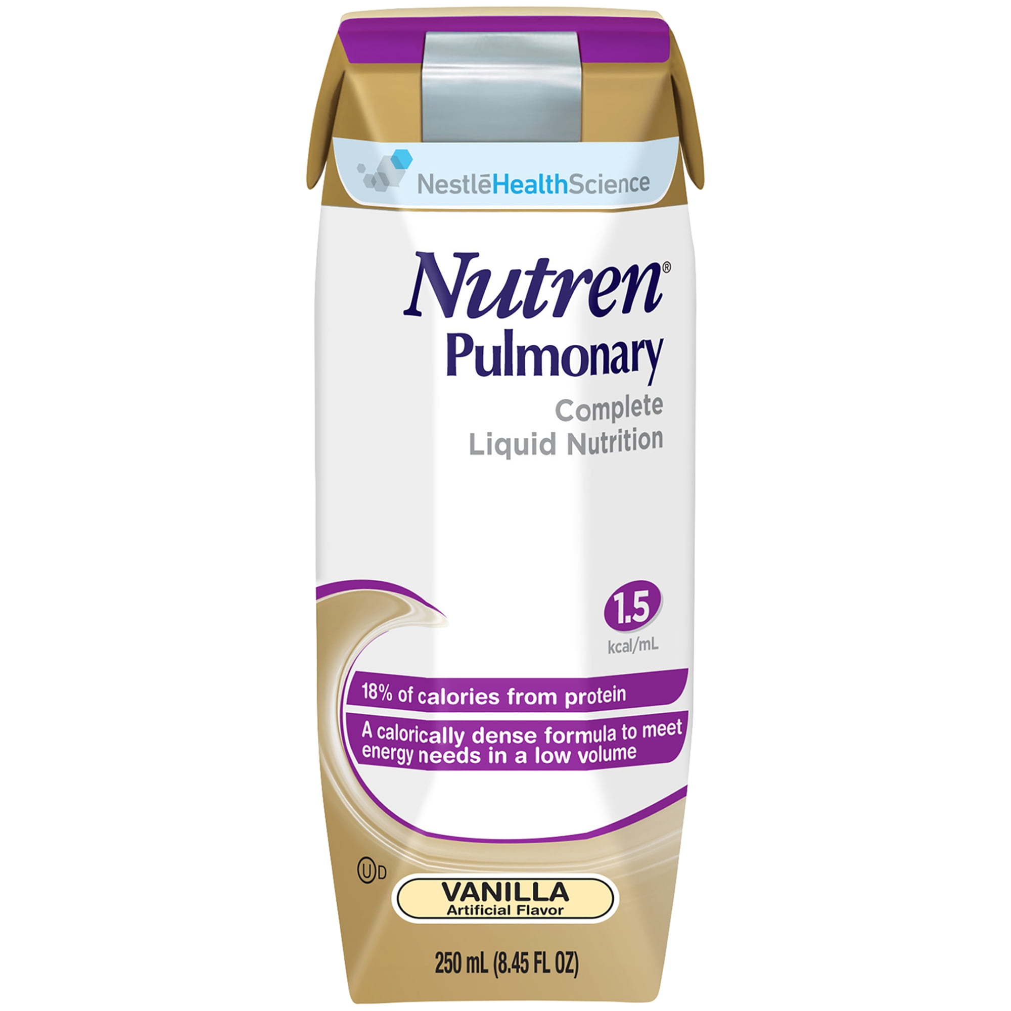Nestle Nutren Pulmonary Oral Supplement Vanilla 250 mL Carton 24 Ct ...