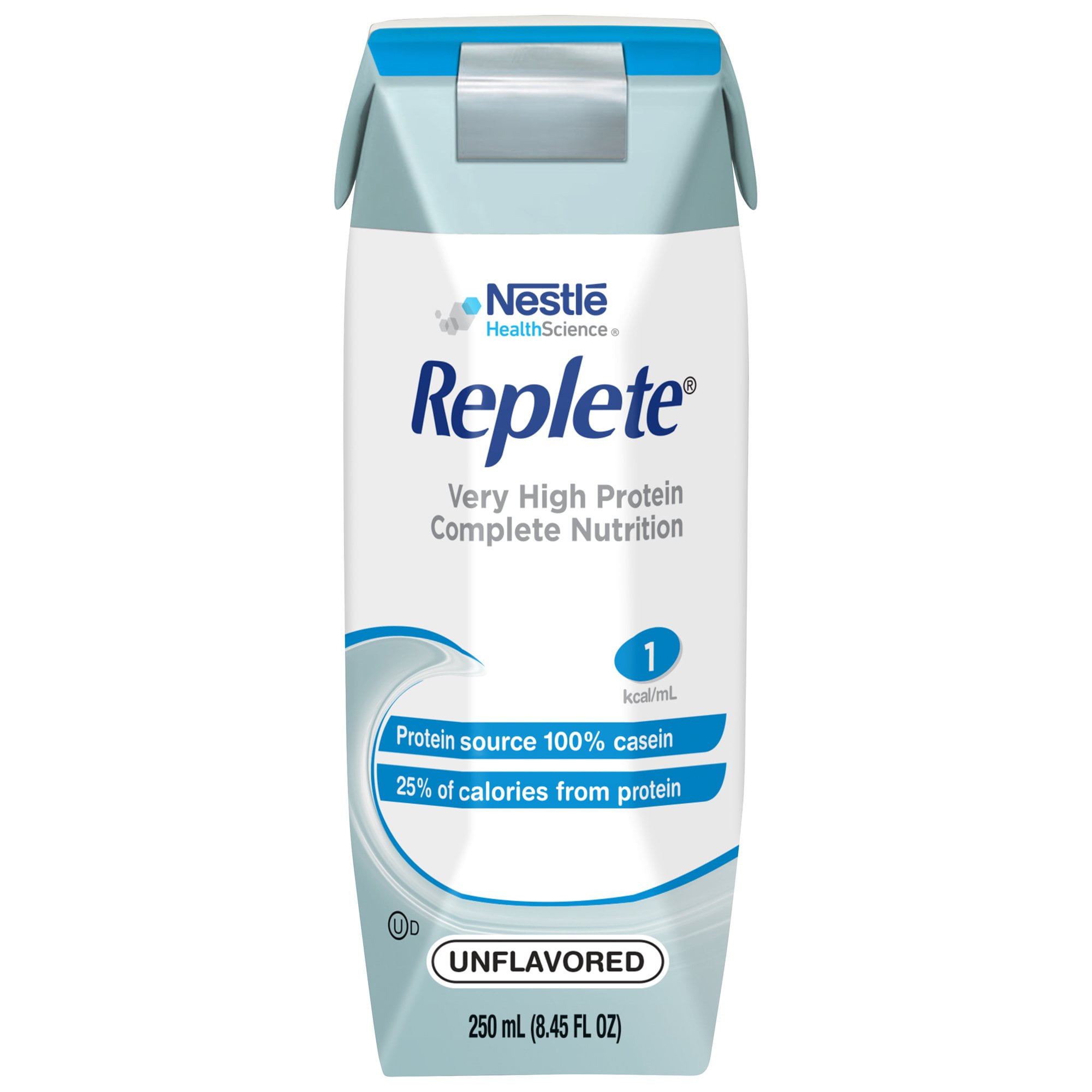 Nestle Replete High Protein Milk-Based Tube Feeding Formula, Unflavored, 250 mL Carton, 24 Ct ...