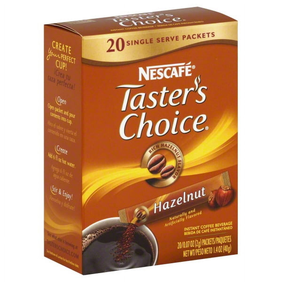 Nestle Tasters Choice Coffee Beverage, 20 ea - Walmart.com